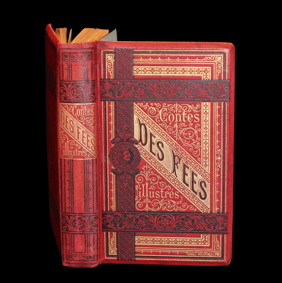 1890 Scarce color illustrated French Book ~ Contes des Fees by Perraul ...