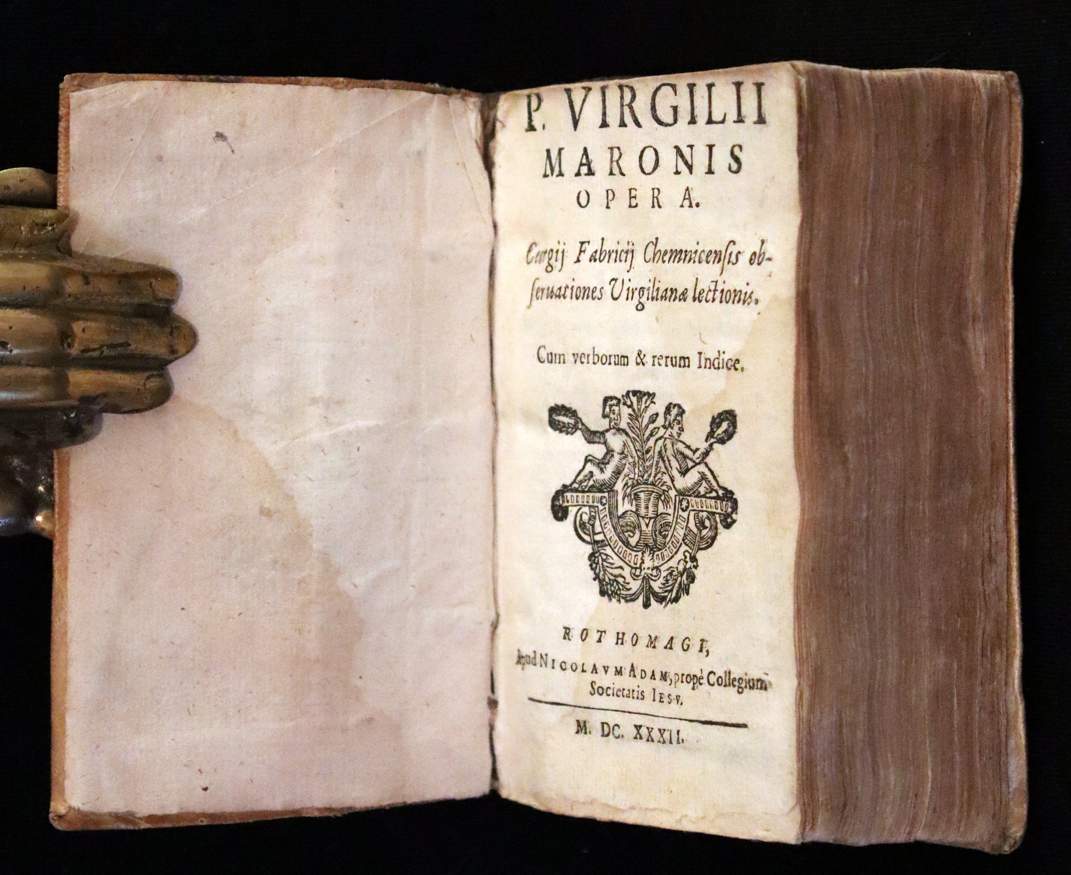 1632 Scarce Latin vellum Book - VIRGIL Works - P. Virgilii Maronis Ope ...