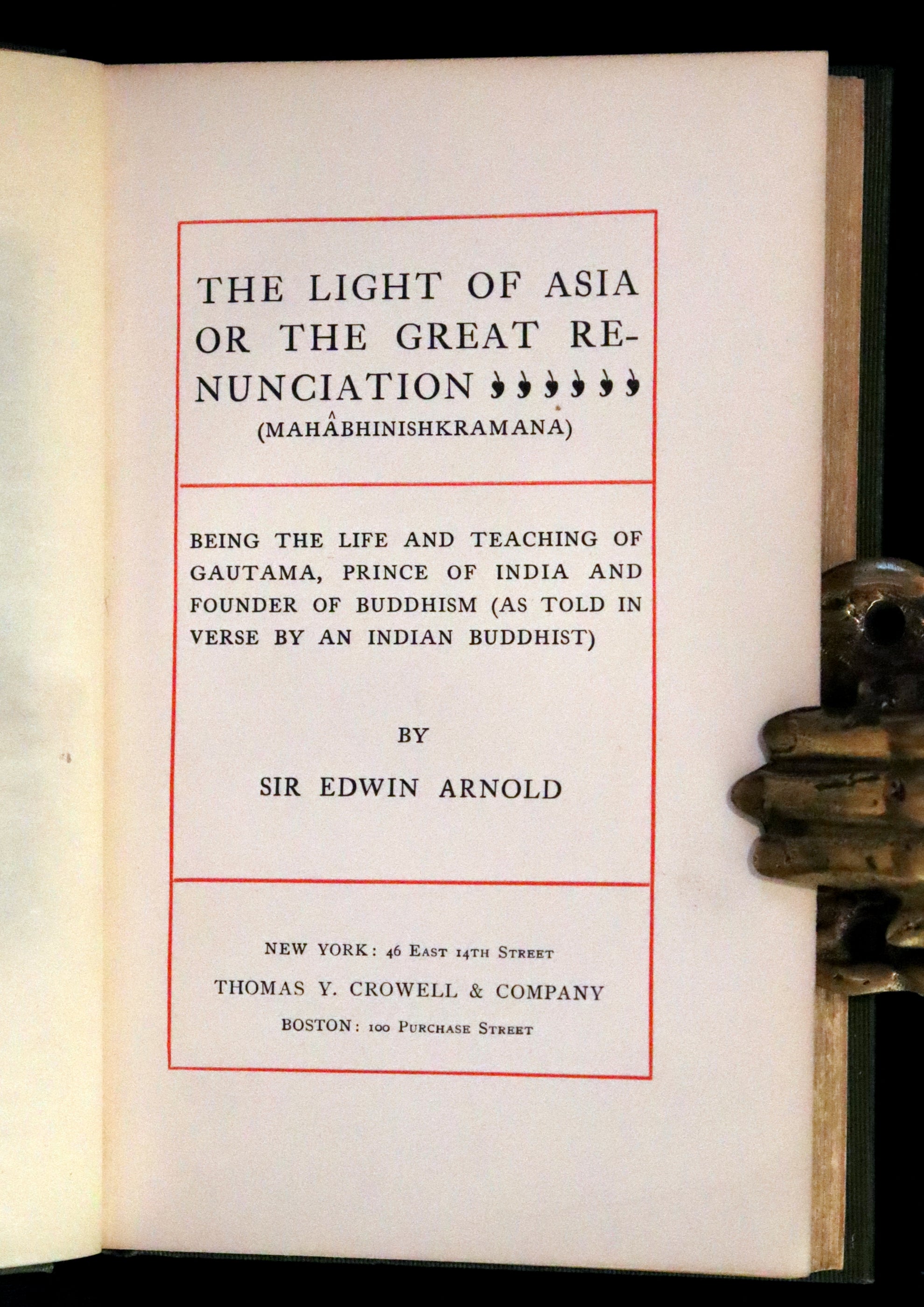 1894 Rare Edition - THE LIGHT OF ASIA or The Great Renunciation. Being ...