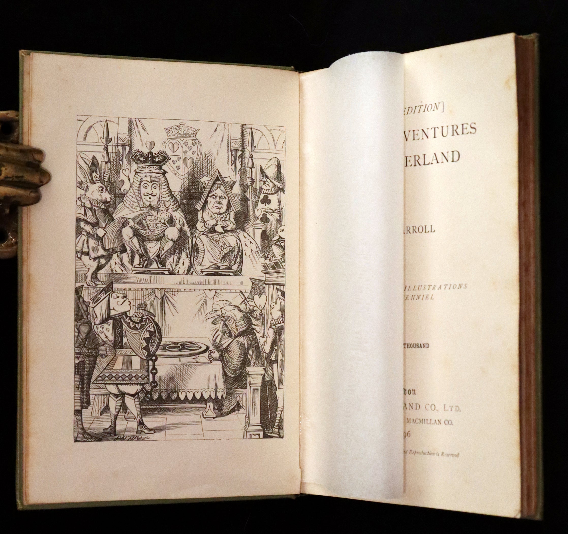 1896 Rare Victorian Book - Alice's Adventures in Wonderland by Lewis ...