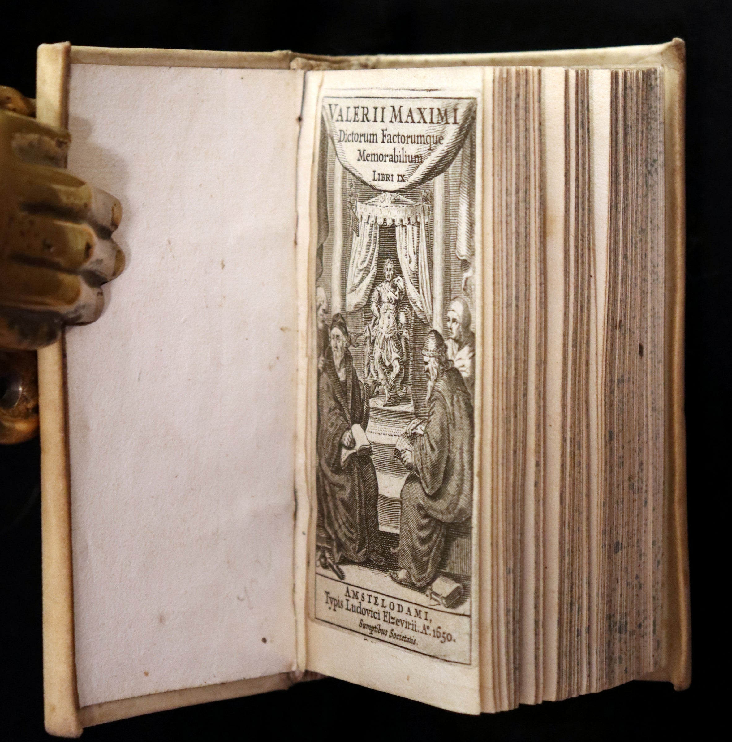 1650 Rare Latin Vellum Book - Valerius Maximus' Stories of Roman life ...