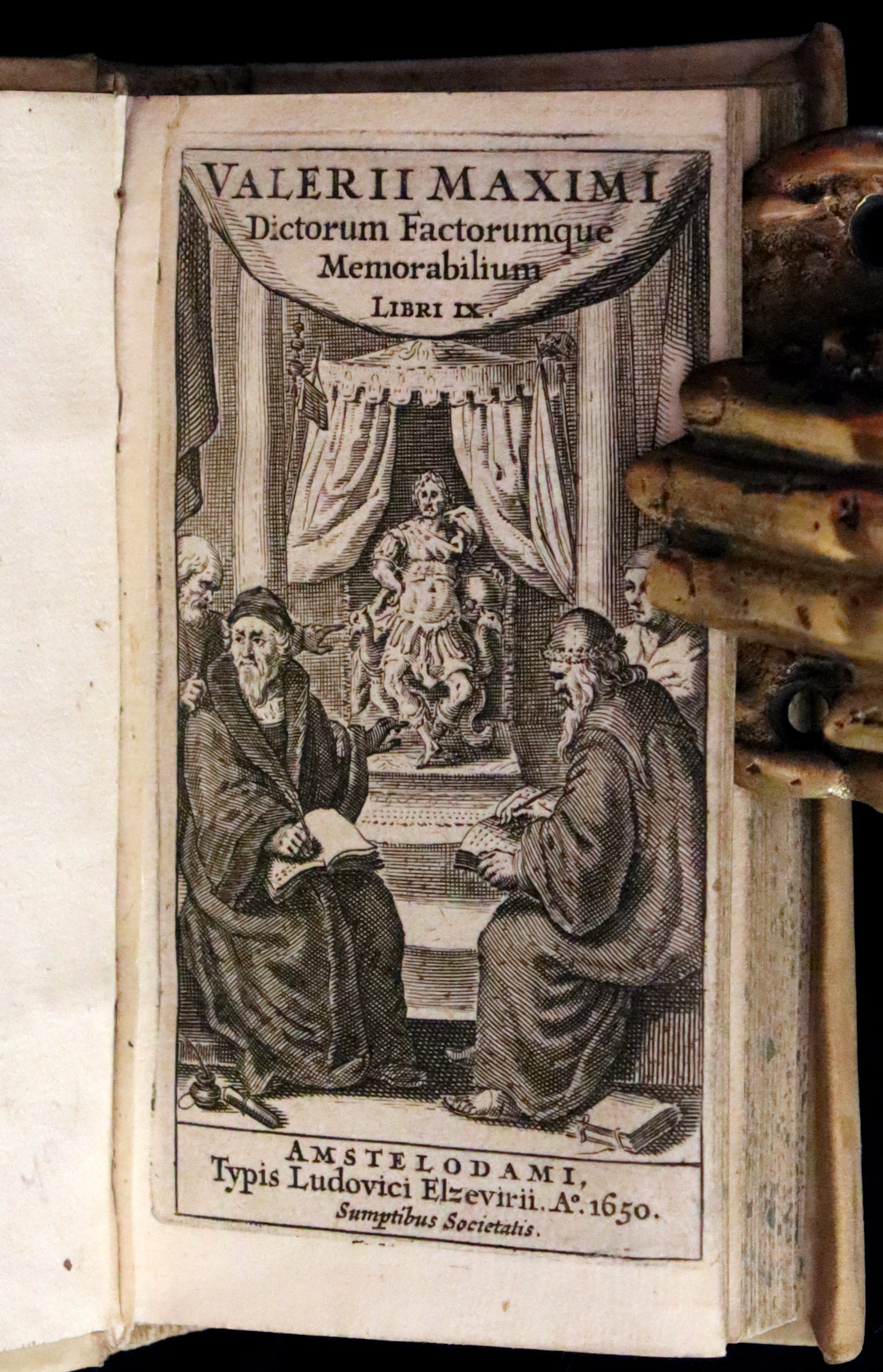 1650 Rare Latin Vellum Book - Valerius Maximus' Stories of Roman life ...