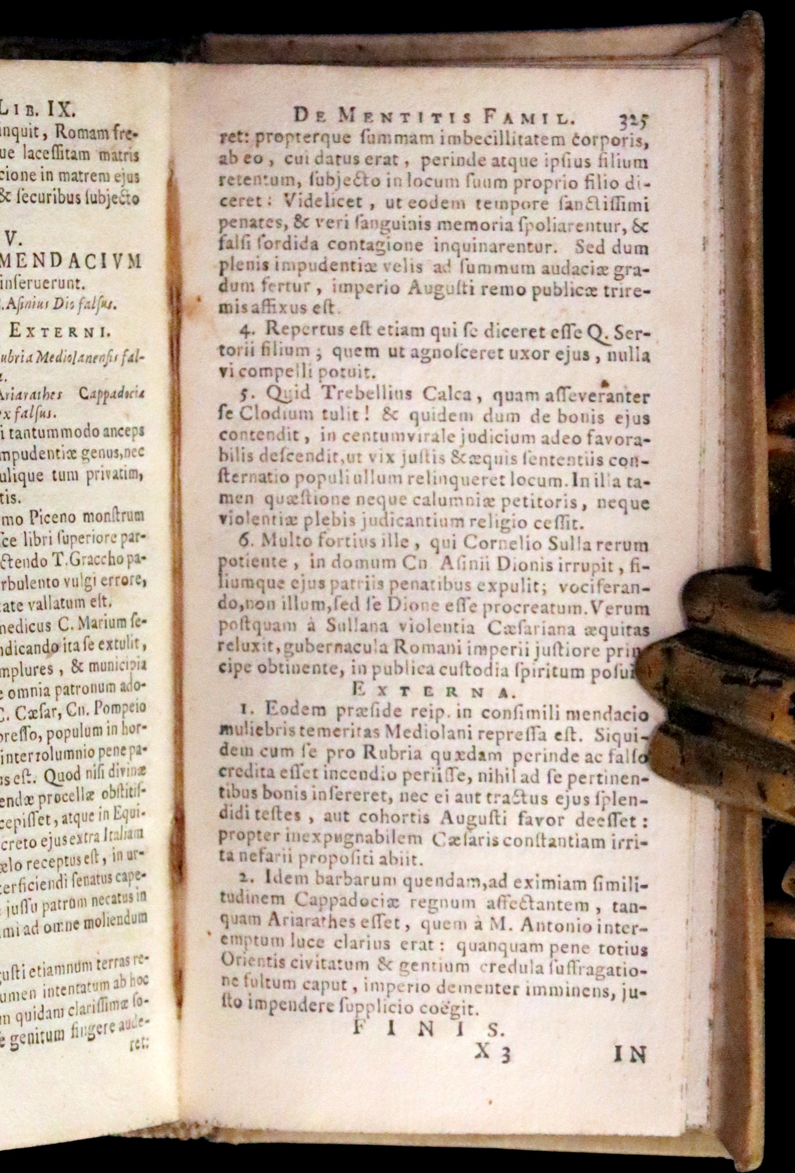 1650 Rare Latin Vellum Book - Valerius Maximus' Stories of Roman life ...