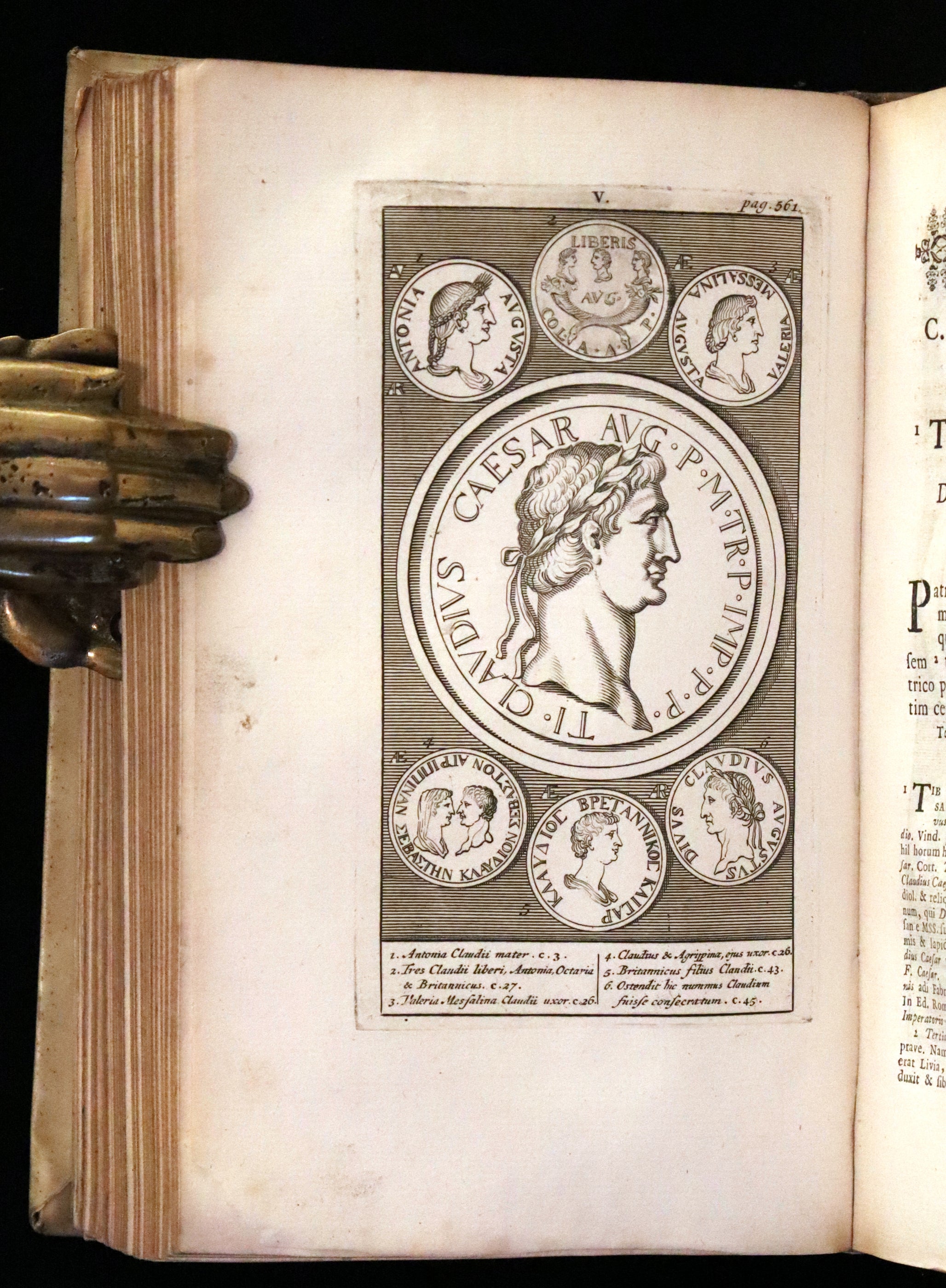 1751 Rare Vellum Latin Book - Lives of the Twelve Caesars by Suetonius ...