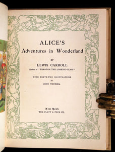 1900 Rare Platt & Peck Edition - Alice's Adventures in Wonderland by ...