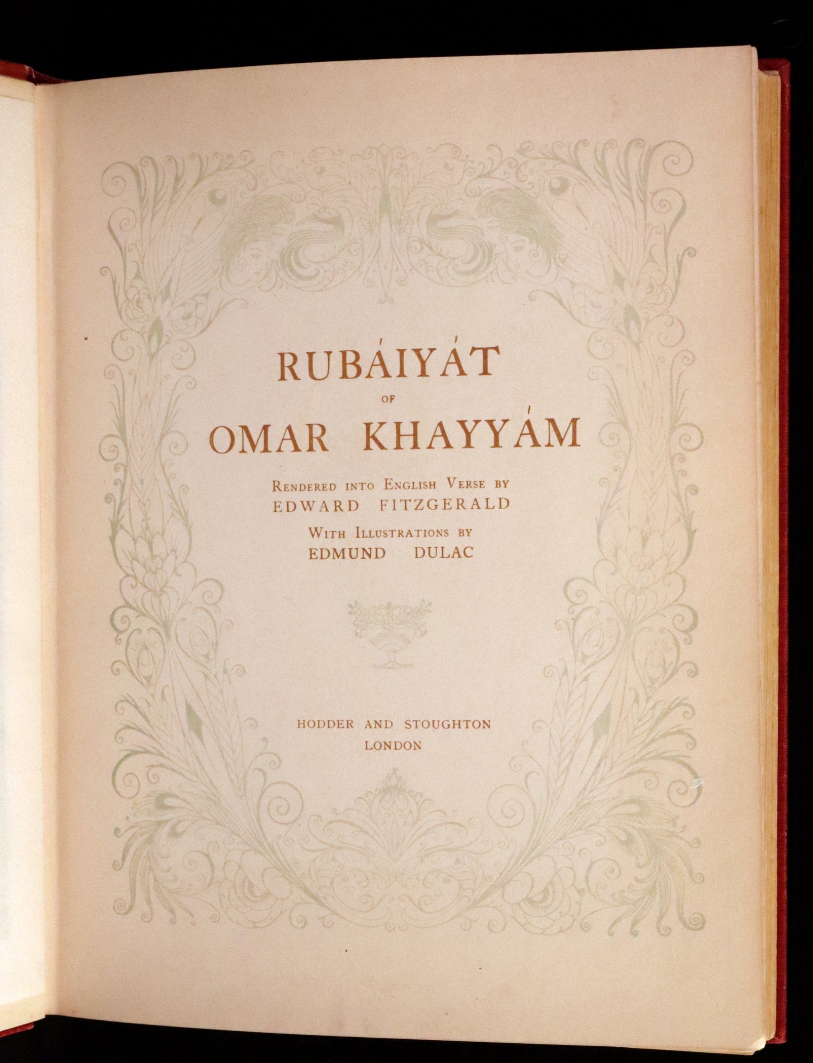1909 Rare First Edition - RUBAIYAT of Omar Khayyam Illustrated By Edmund DULAC. by iza – Rare ...