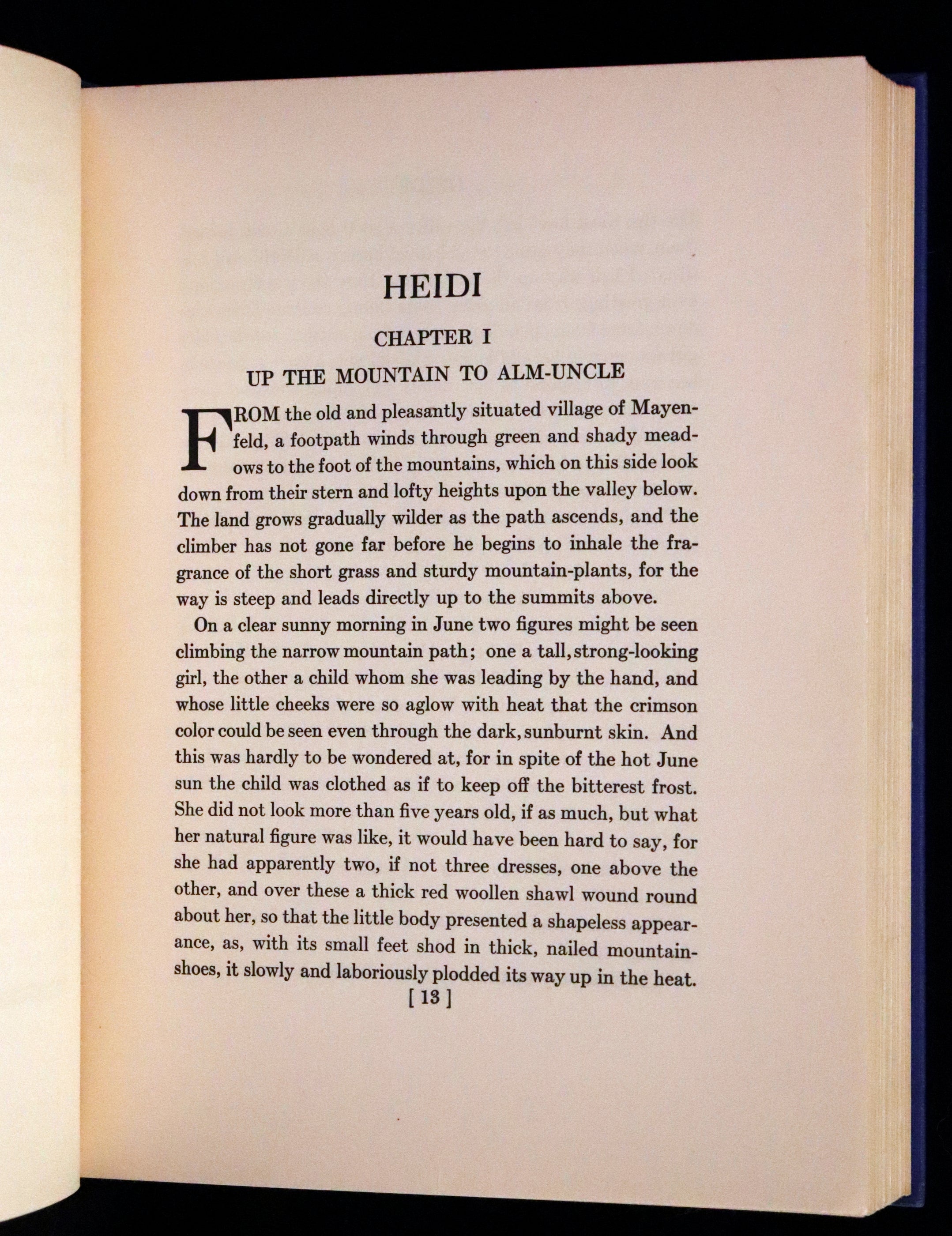 1922 Rare Book - HEIDI by Johanna Spyri illustrated in color by Jessie ...
