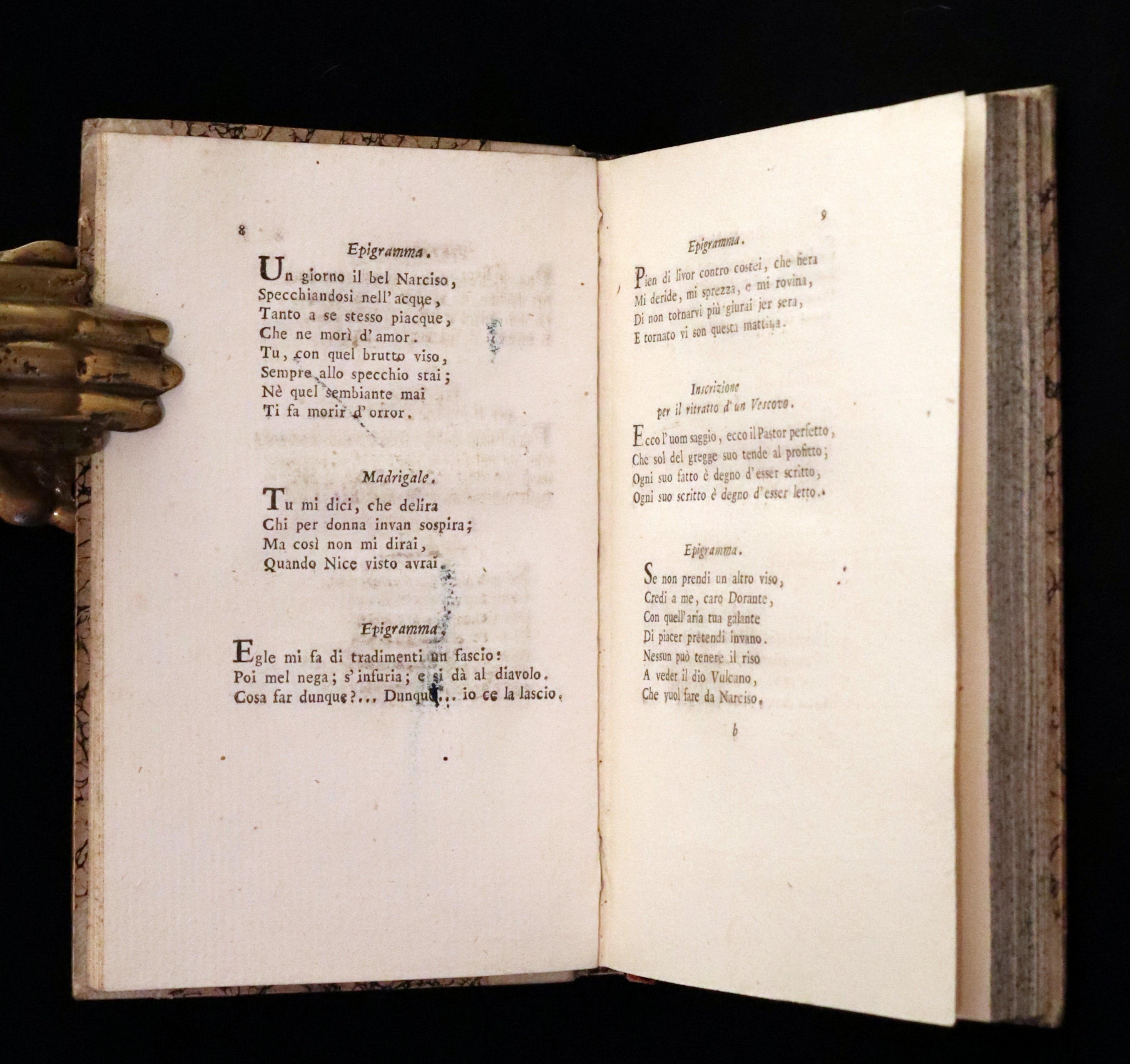 1801 Rare Italian Book - Epigrams of Count Roncalli - Epigrammi Del ...