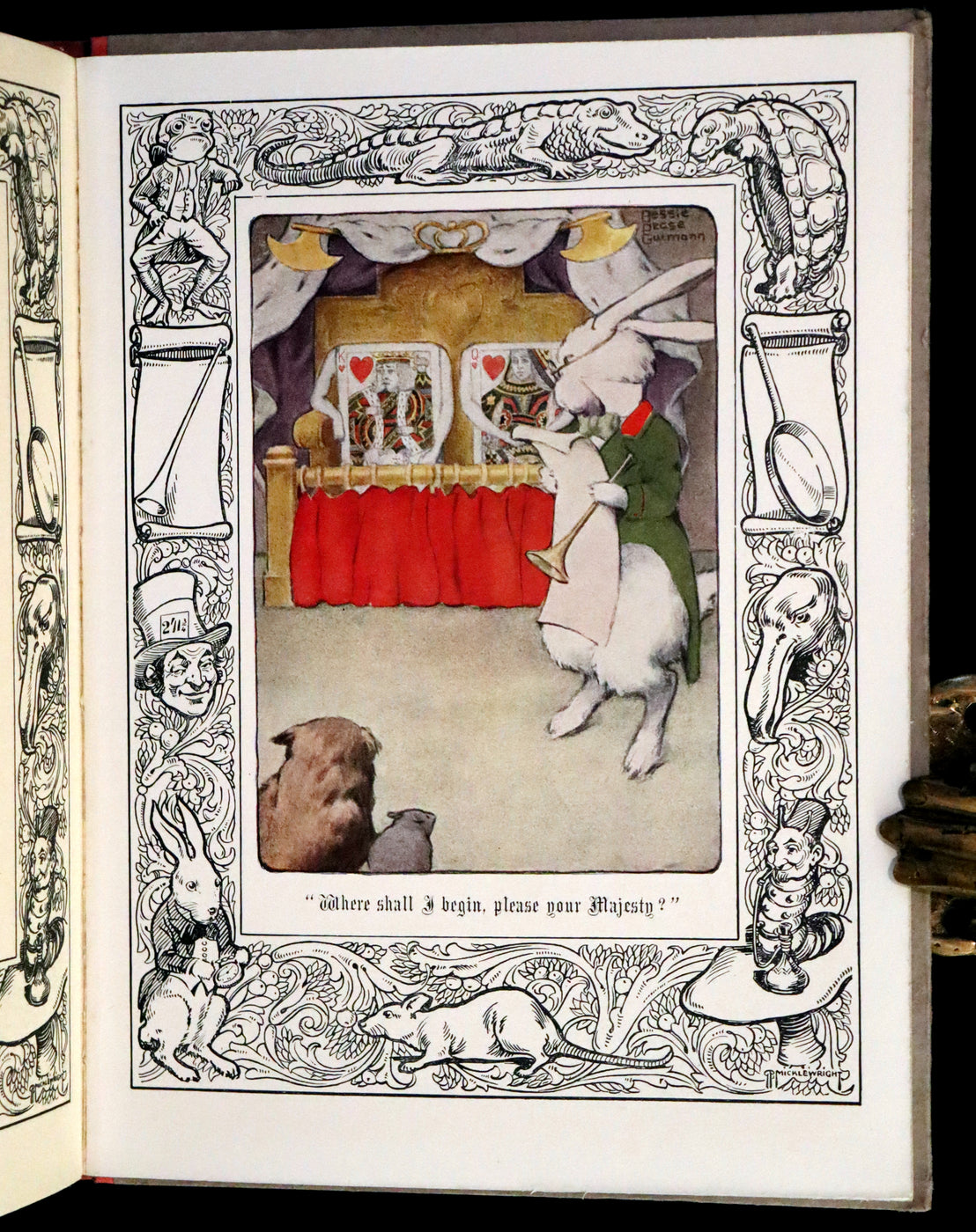 1930 Rare Book - Alice's Adventures in Wonderland Illustrated by Bessie ...