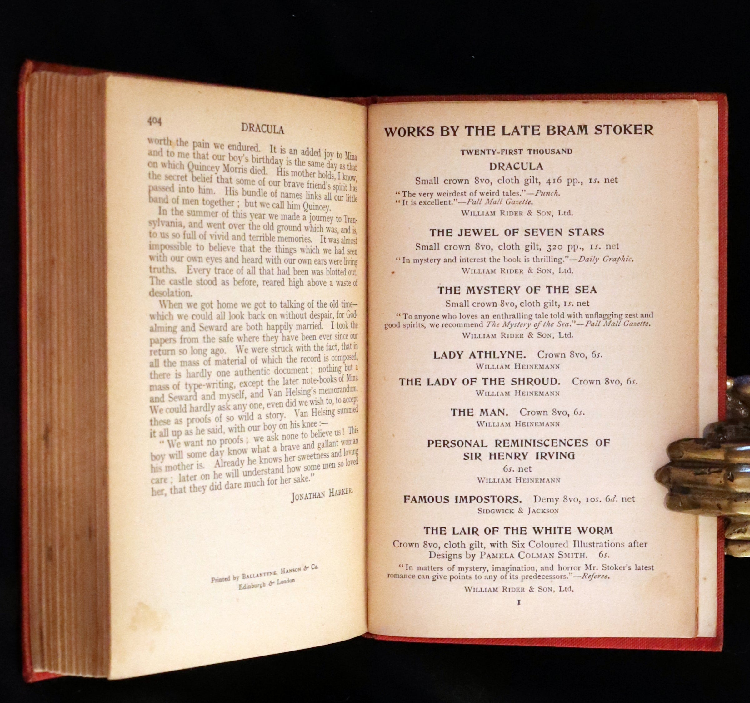 1913 Rare Edition - DRACULA by Bram Stoker, a Gothic Vampire Story ...