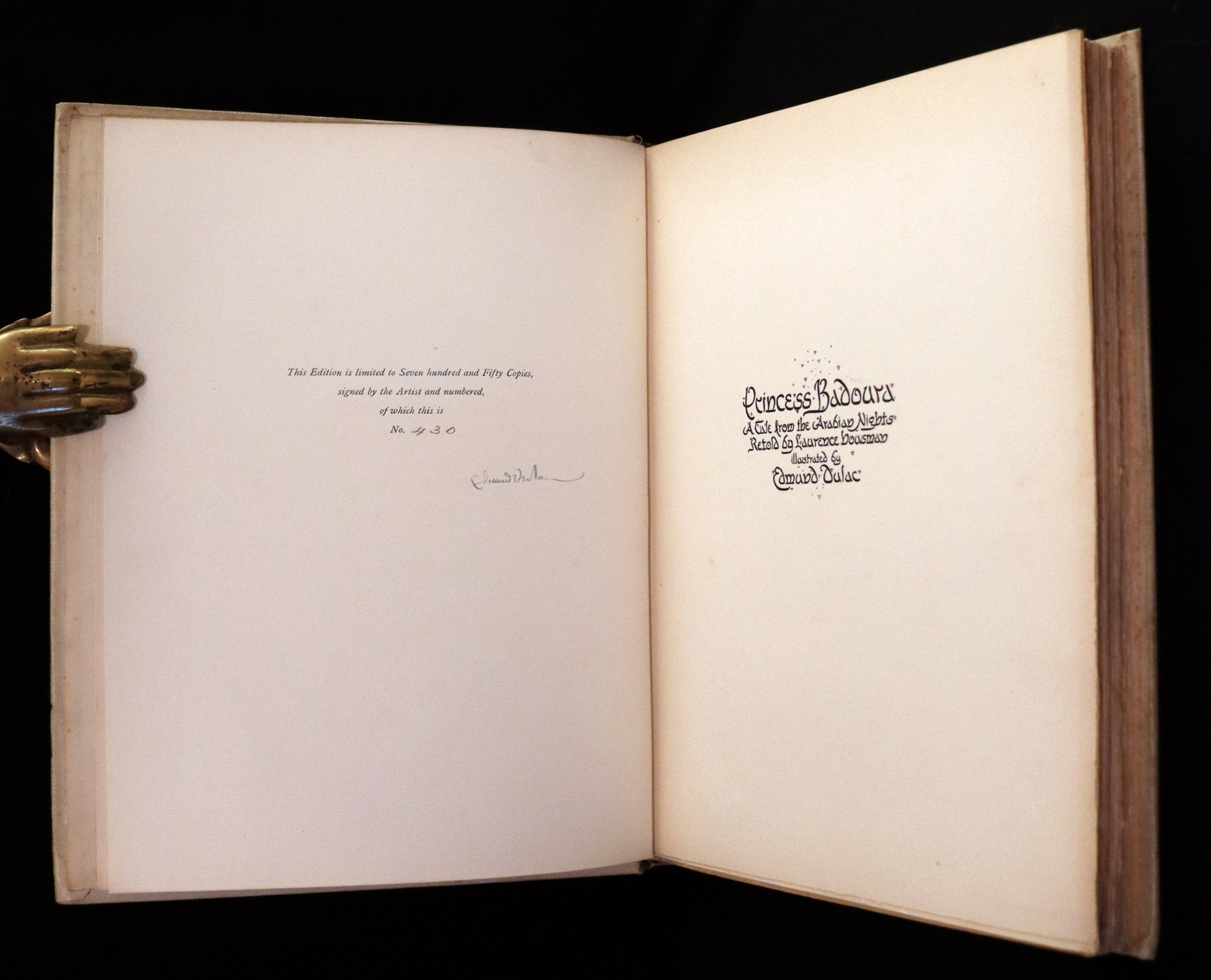1913 Rare Limited SIGNED First Edition - Princess Badoura. A Tale from ...