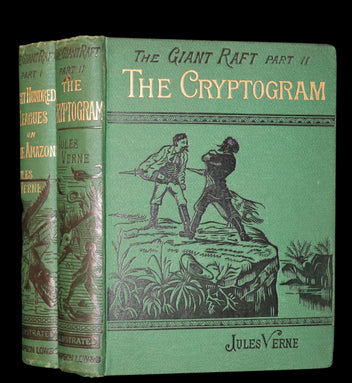 1885 Rare Complete set - Jules Verne The Giant Raft I & II. Eight ...