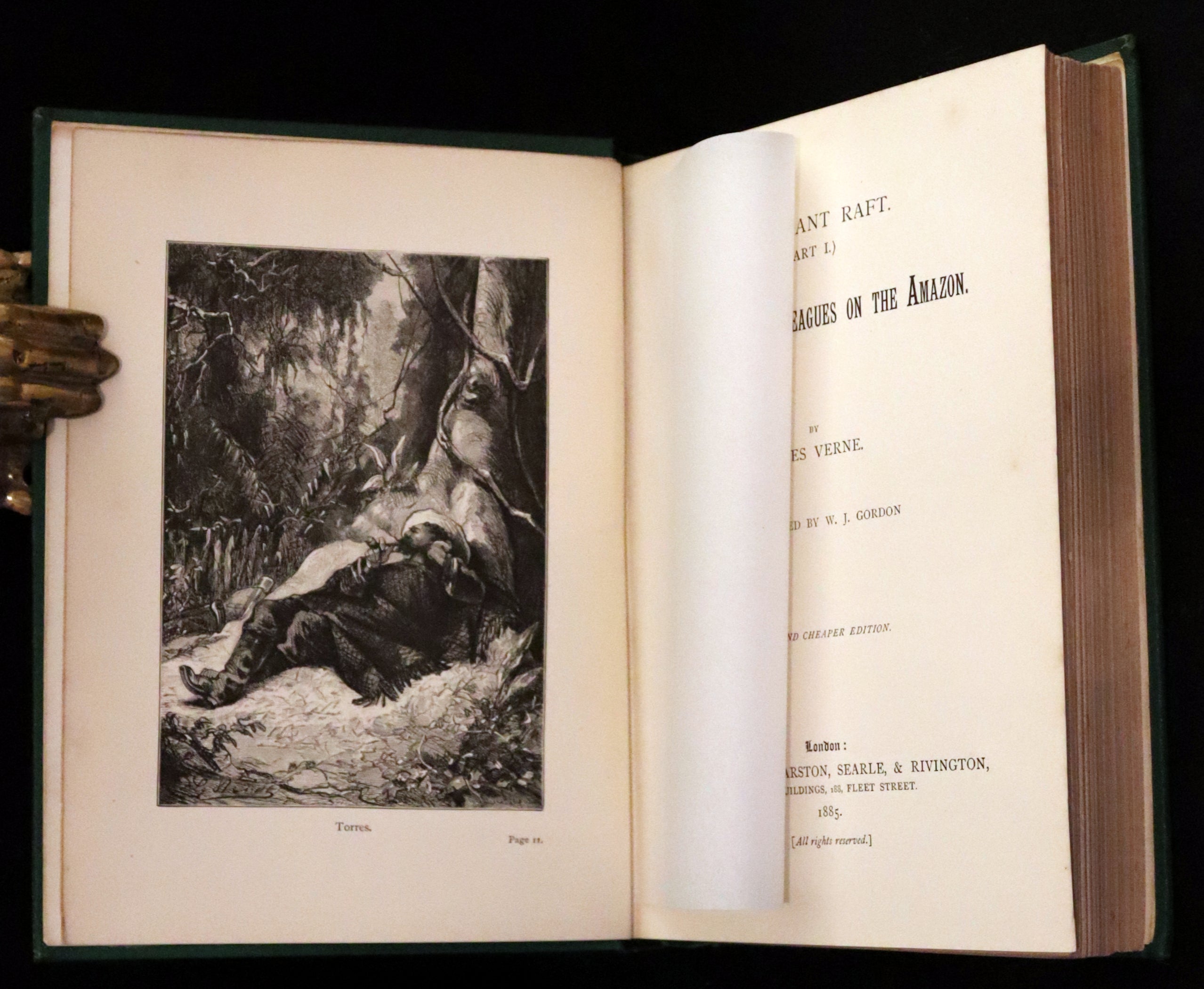 1885 Rare Complete set - Jules Verne The Giant Raft I & II. Eight ...