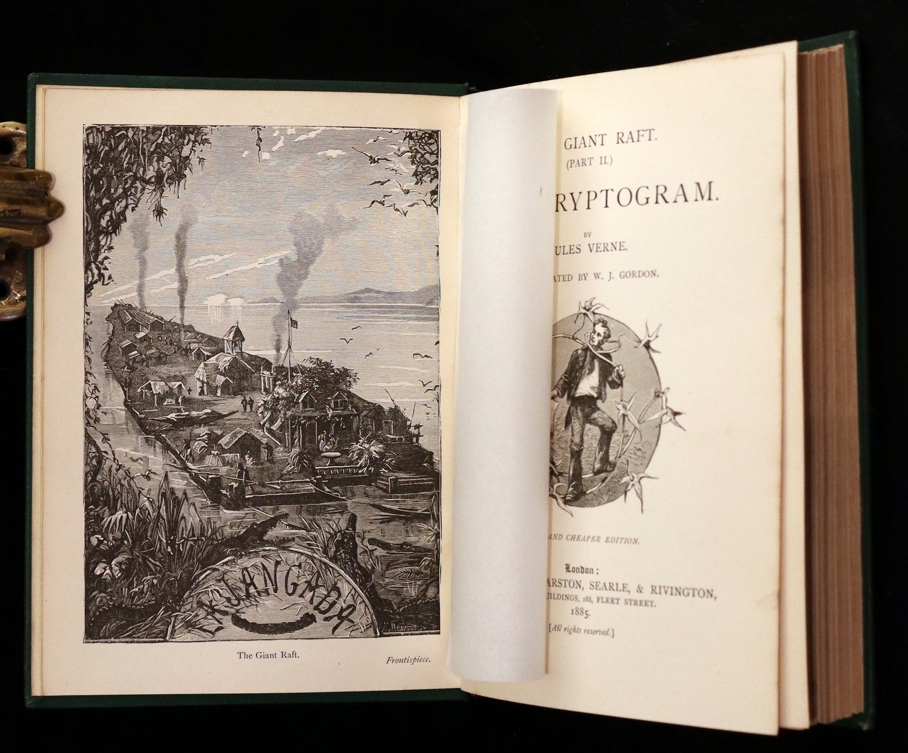 1885 Rare Complete set - Jules Verne The Giant Raft I & II. Eight ...