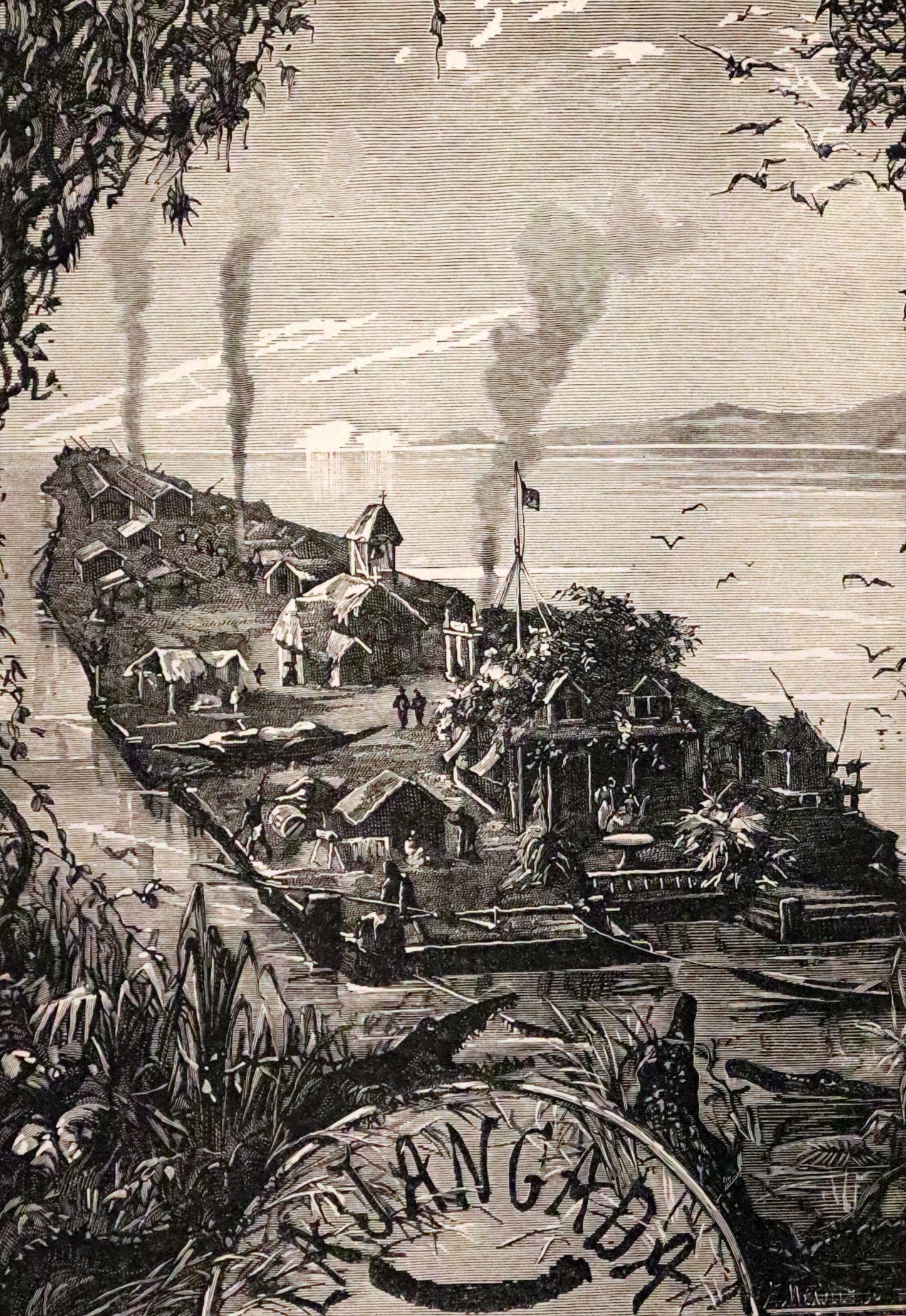 1885 Rare Complete set - Jules Verne The Giant Raft I & II. Eight ...