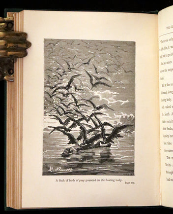 1885 Rare Complete set - Jules Verne The Giant Raft I & II. Eight ...