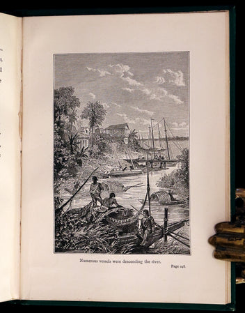 1885 Rare Complete set - Jules Verne The Giant Raft I & II. Eight ...
