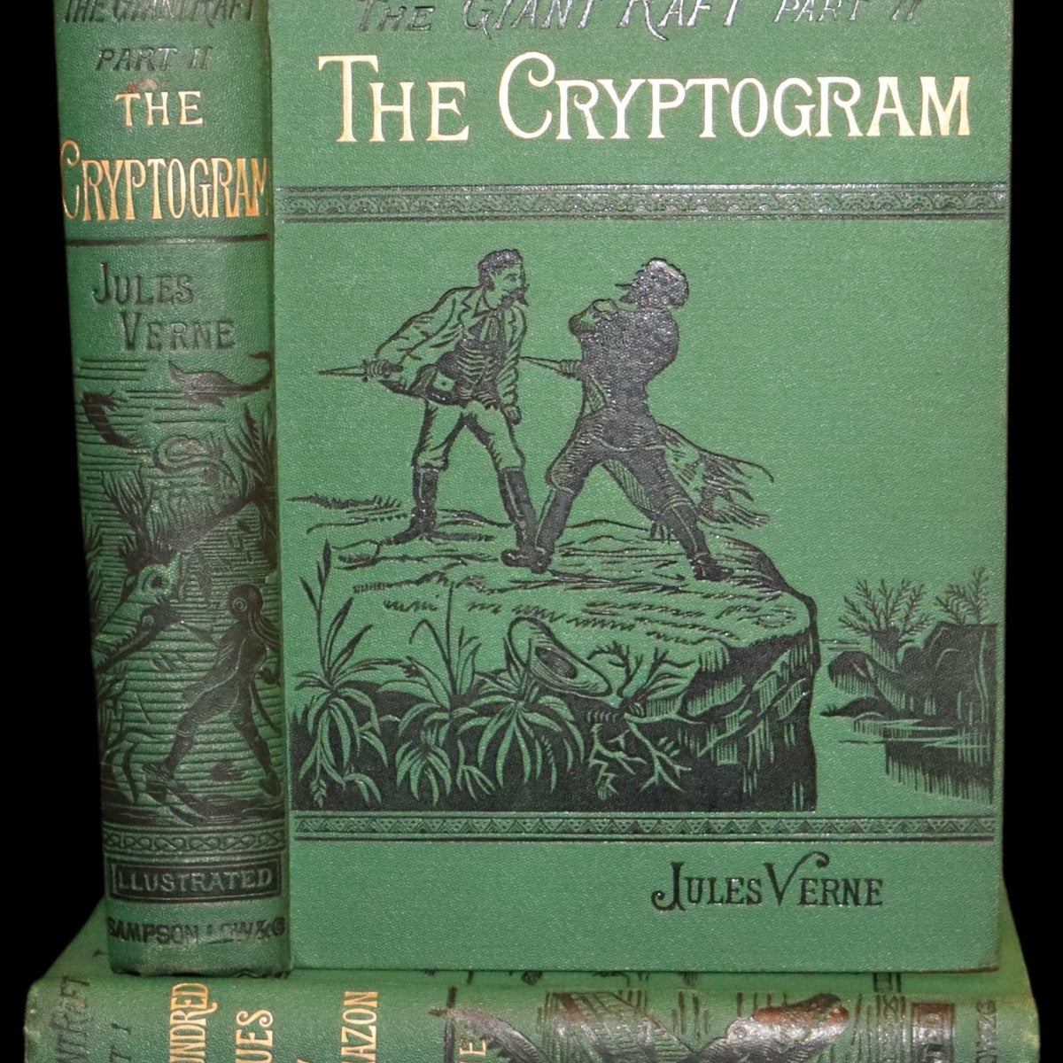 1885 Rare Complete set - Jules Verne The Giant Raft I & II. Eight ...