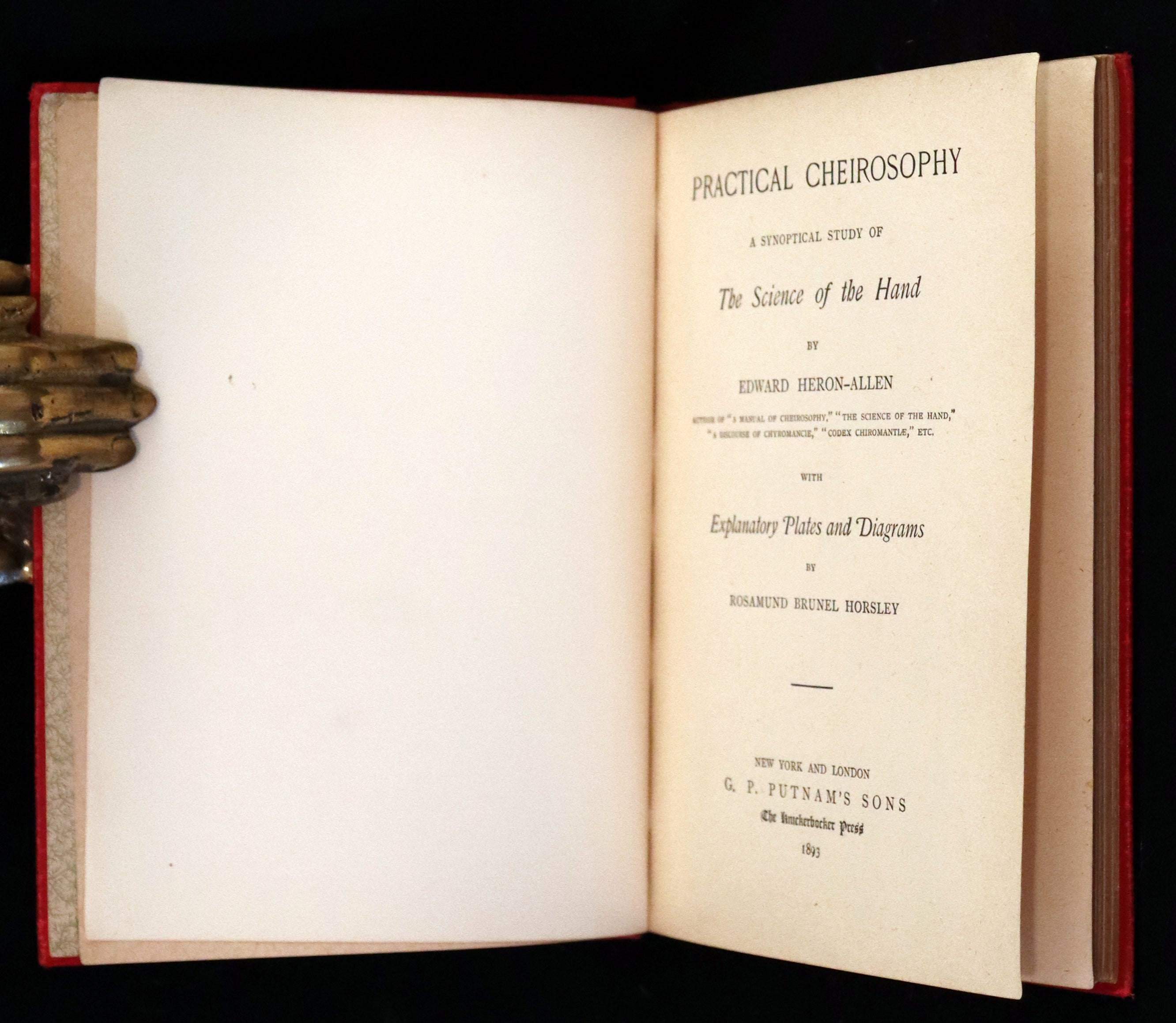 1893 Rare Chiromancy Book - Practical Cheirosophy, the Science of the ...