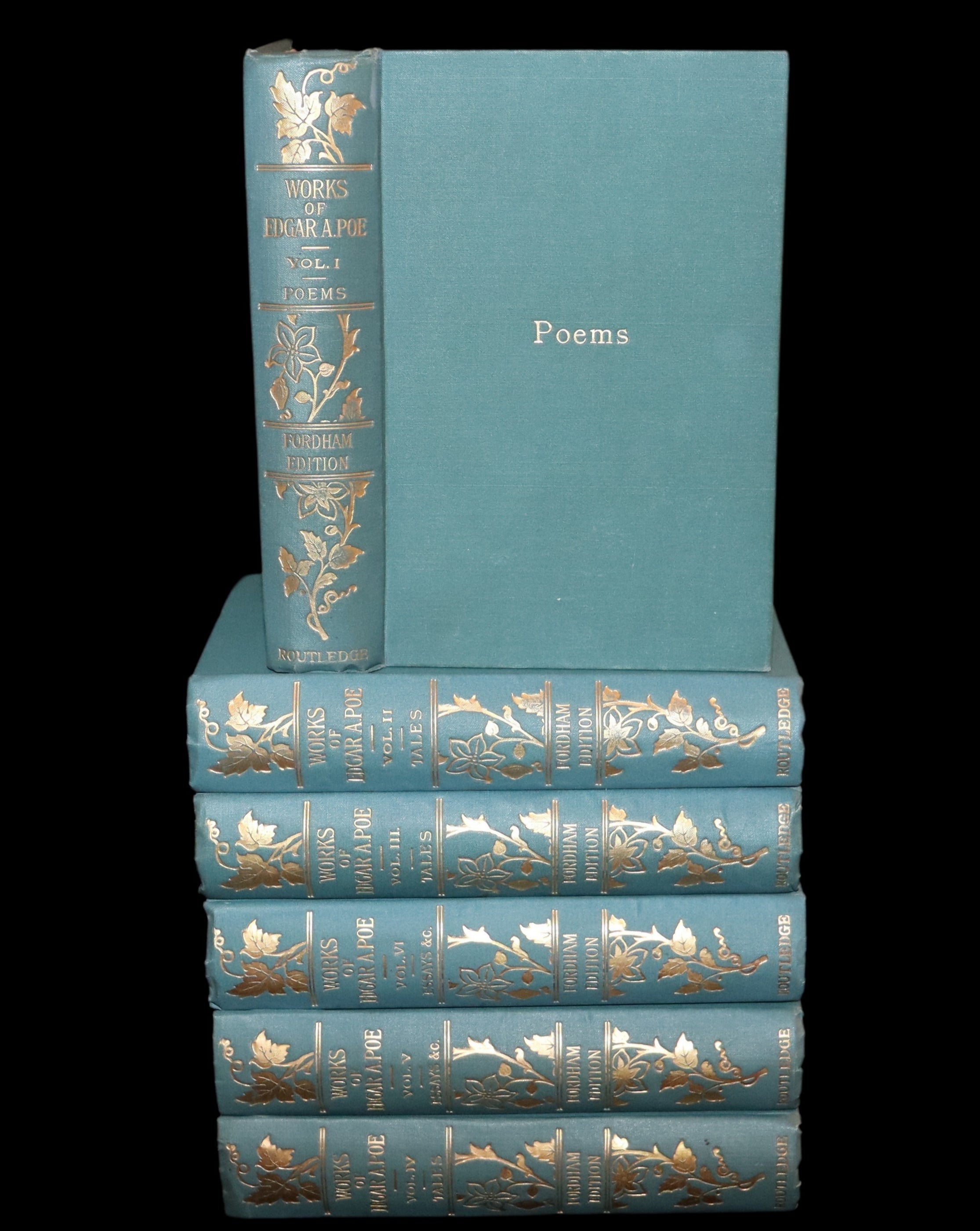 1896 Rare Fordham edition book set - The Works of Edgar Allan Poe ...