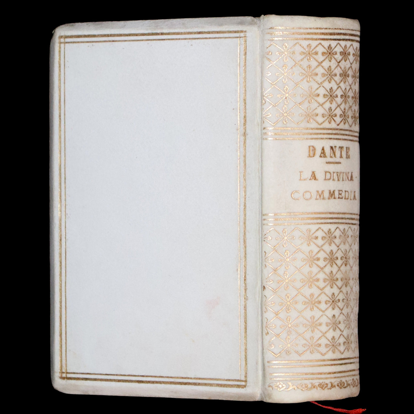 1890 Italian Vellum Book - La Divina Commedia di Dante Alighieri ...