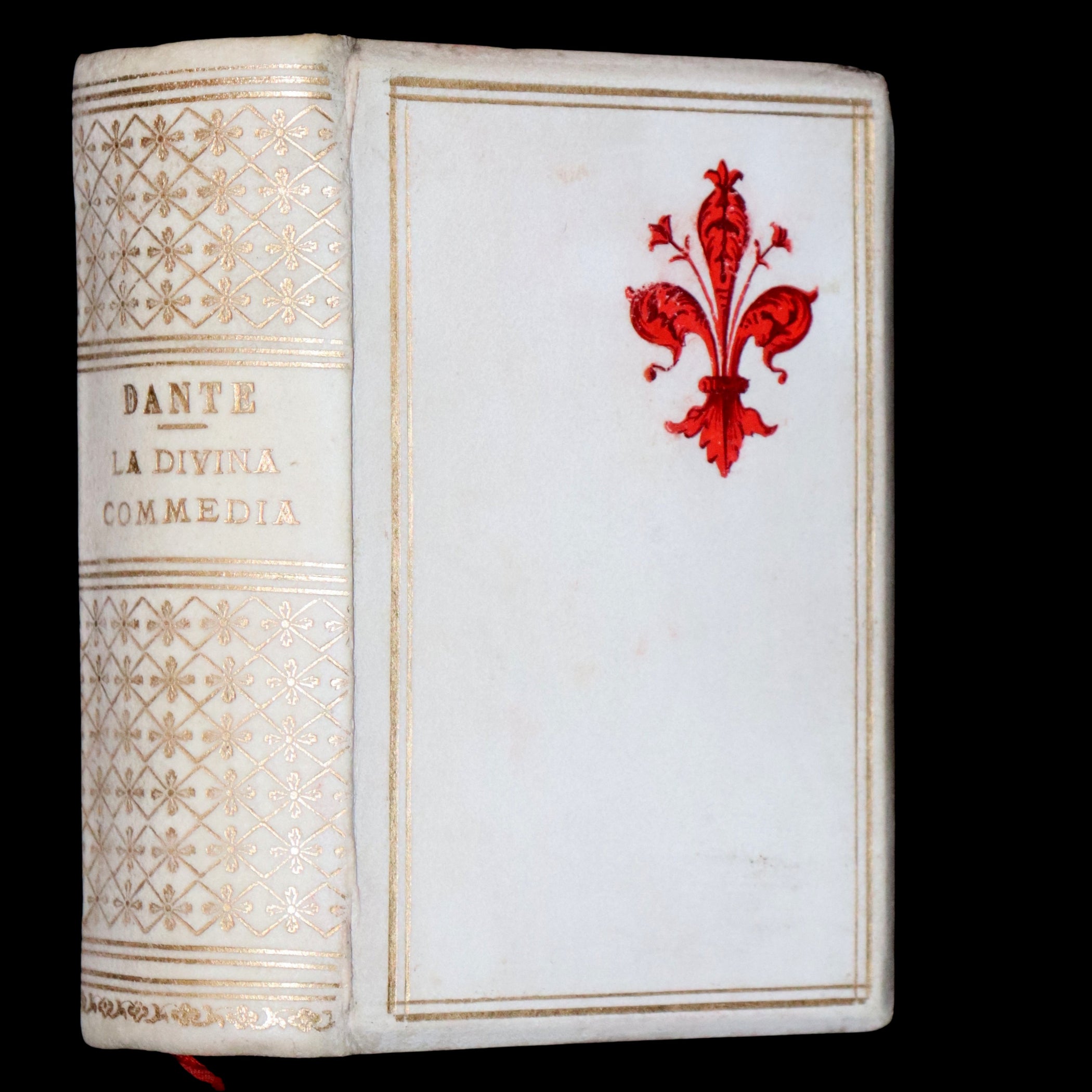 1890 Italian Vellum Book - La Divina Commedia di Dante Alighieri ...
