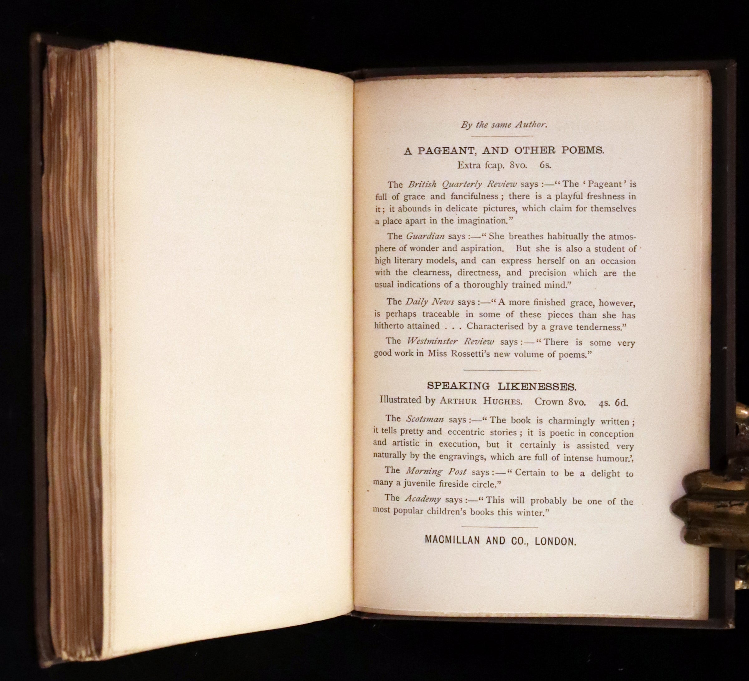 1888 Rare Edition - Christina Rossetti's POEMS, Including Goblin Marke ...
