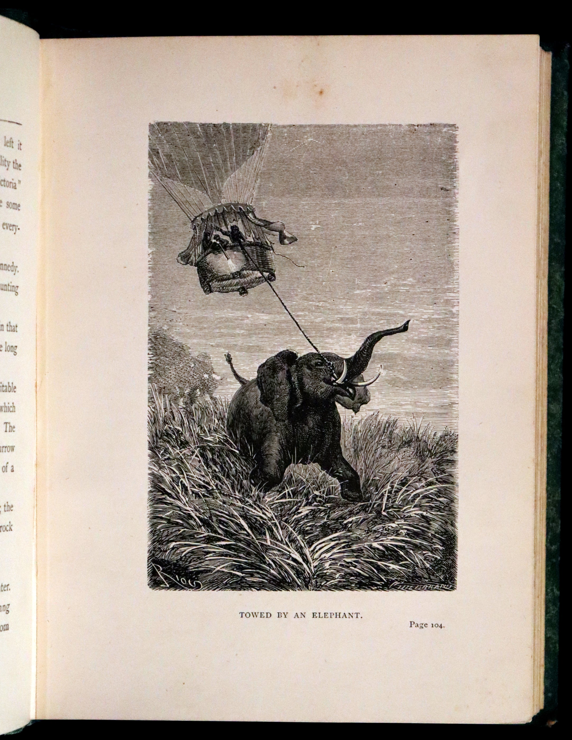 1890 Rare Early Edition - Five Weeks in a Balloon by JULES VERNE ...