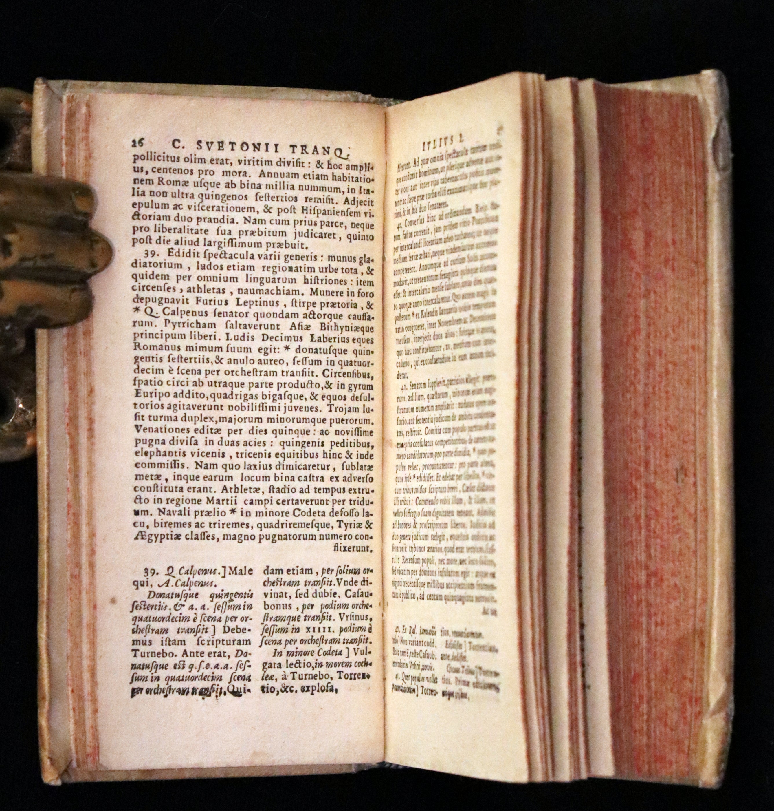 1631 Rare Latin Vellum Book - Lives of the Twelve Caesars & other notes ...