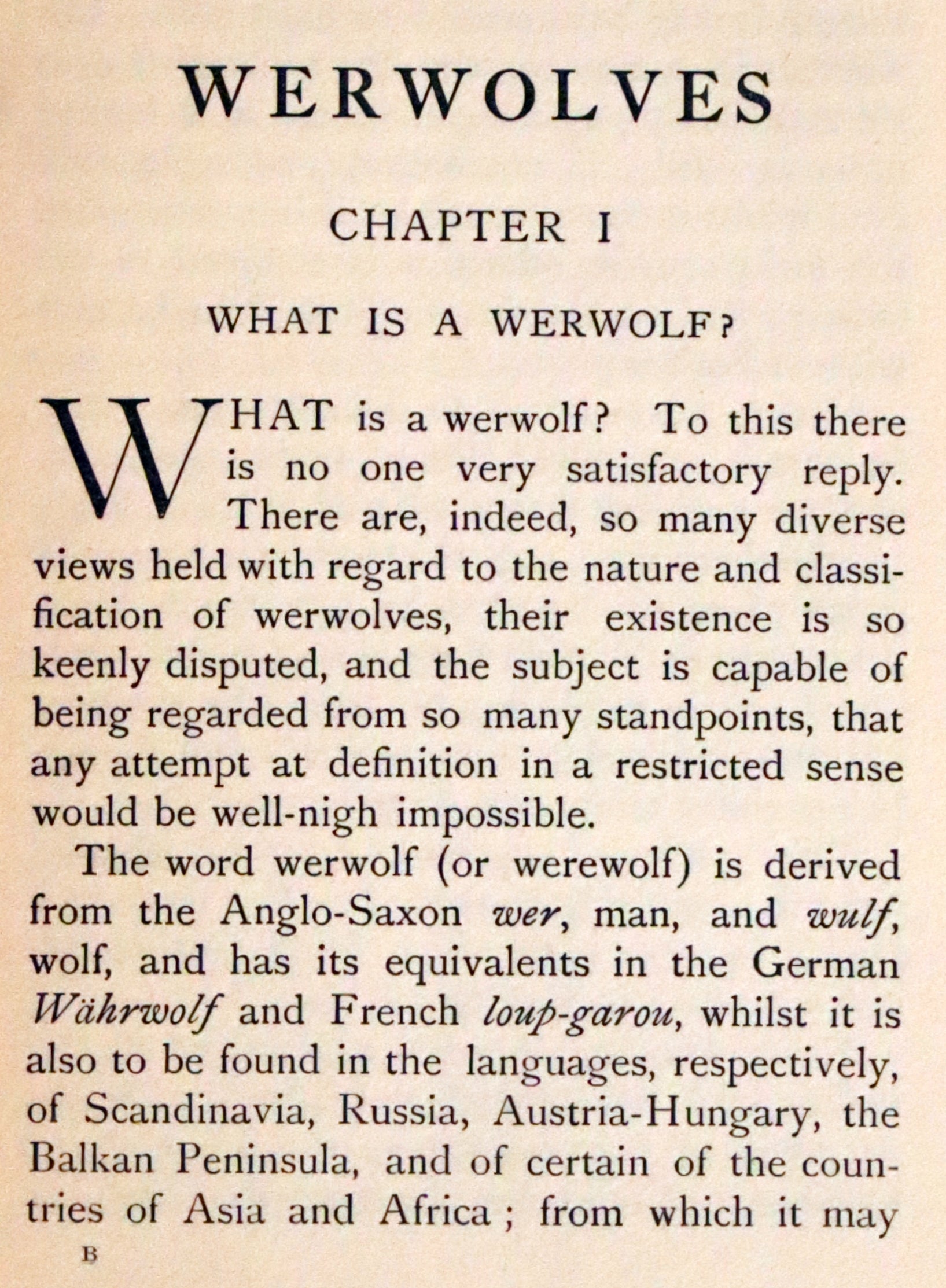 1912 Scarce First Edition on WEREWOLVES - WERWOLVES by Elliott O ...