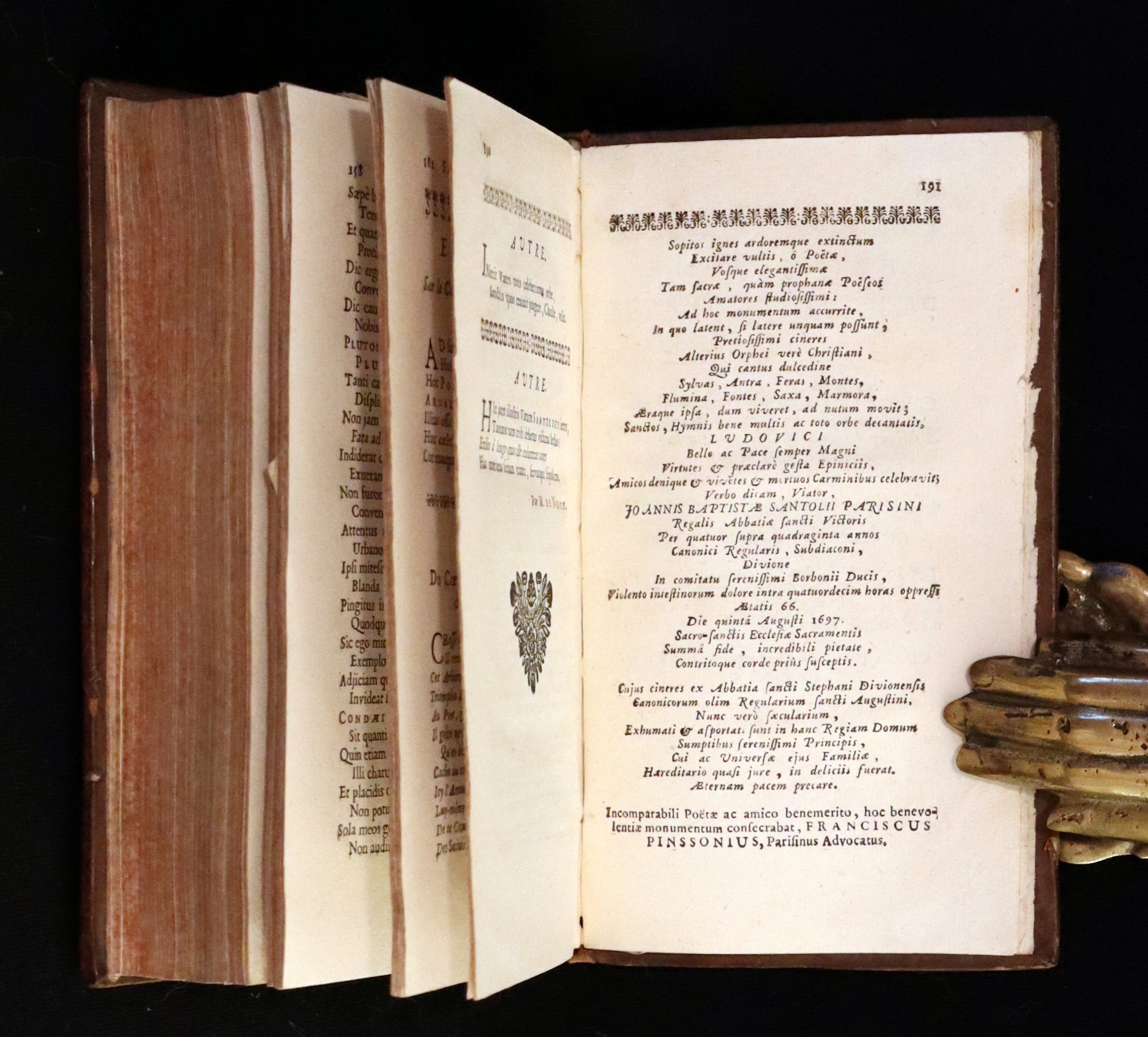 1698 Rare Latin Book ~ Poems of Jean-Baptiste de Santeul - Joannis Bap ...