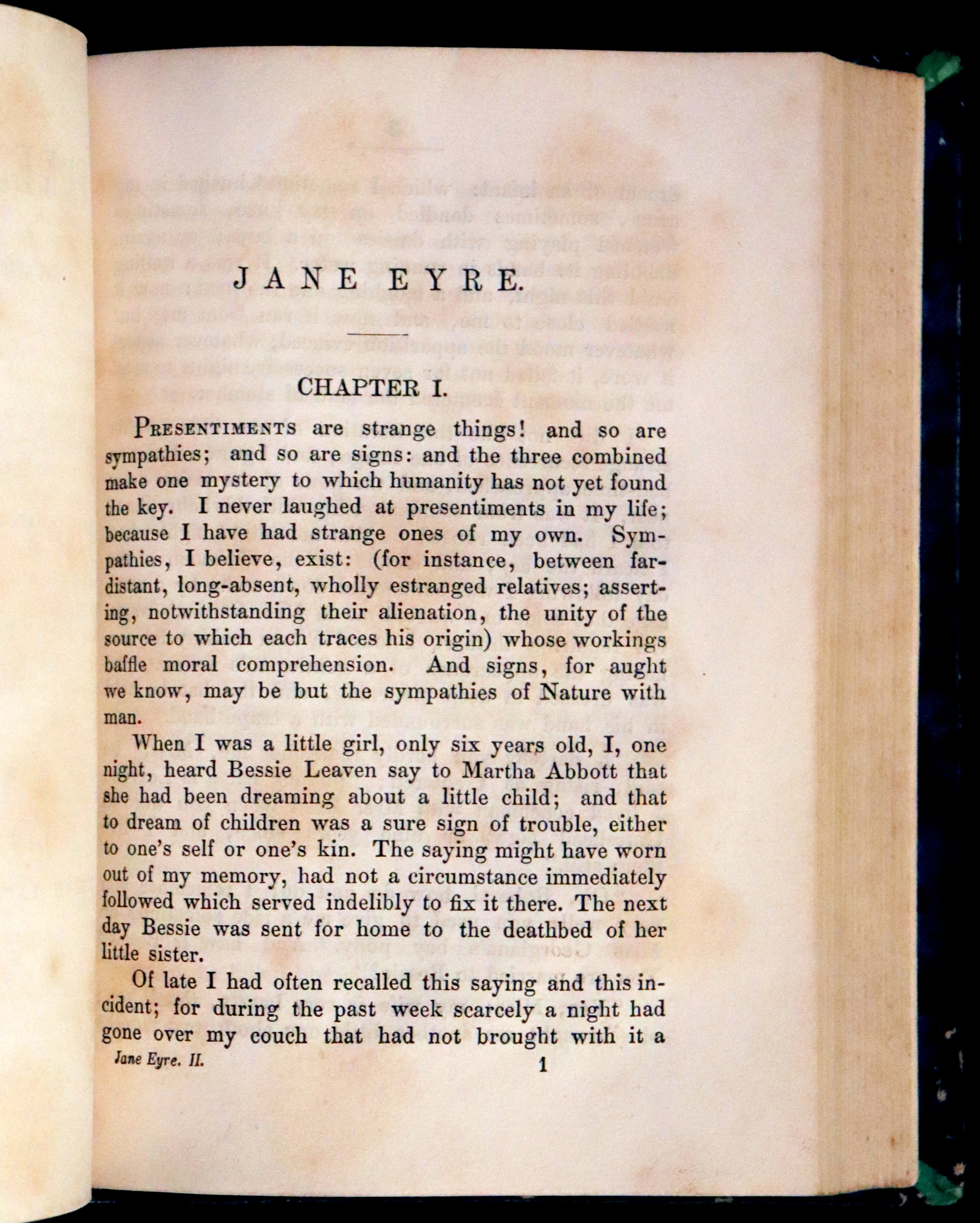 1850 Rare Early Edition - Jane Eyre, An Autobiography by Currer Bell ...
