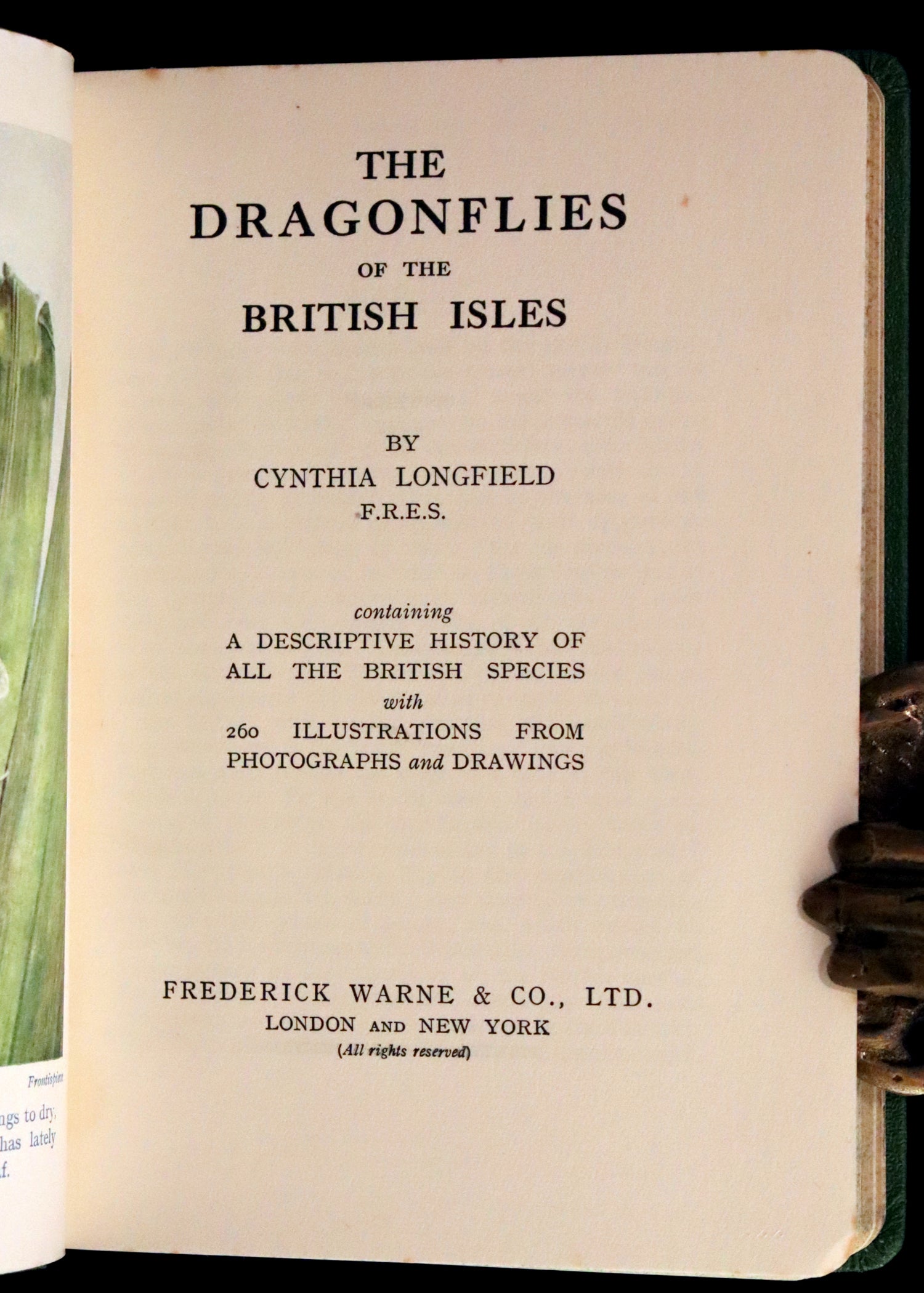 1937 Rare First Edition - The Dragonflies of the British Isles by ...