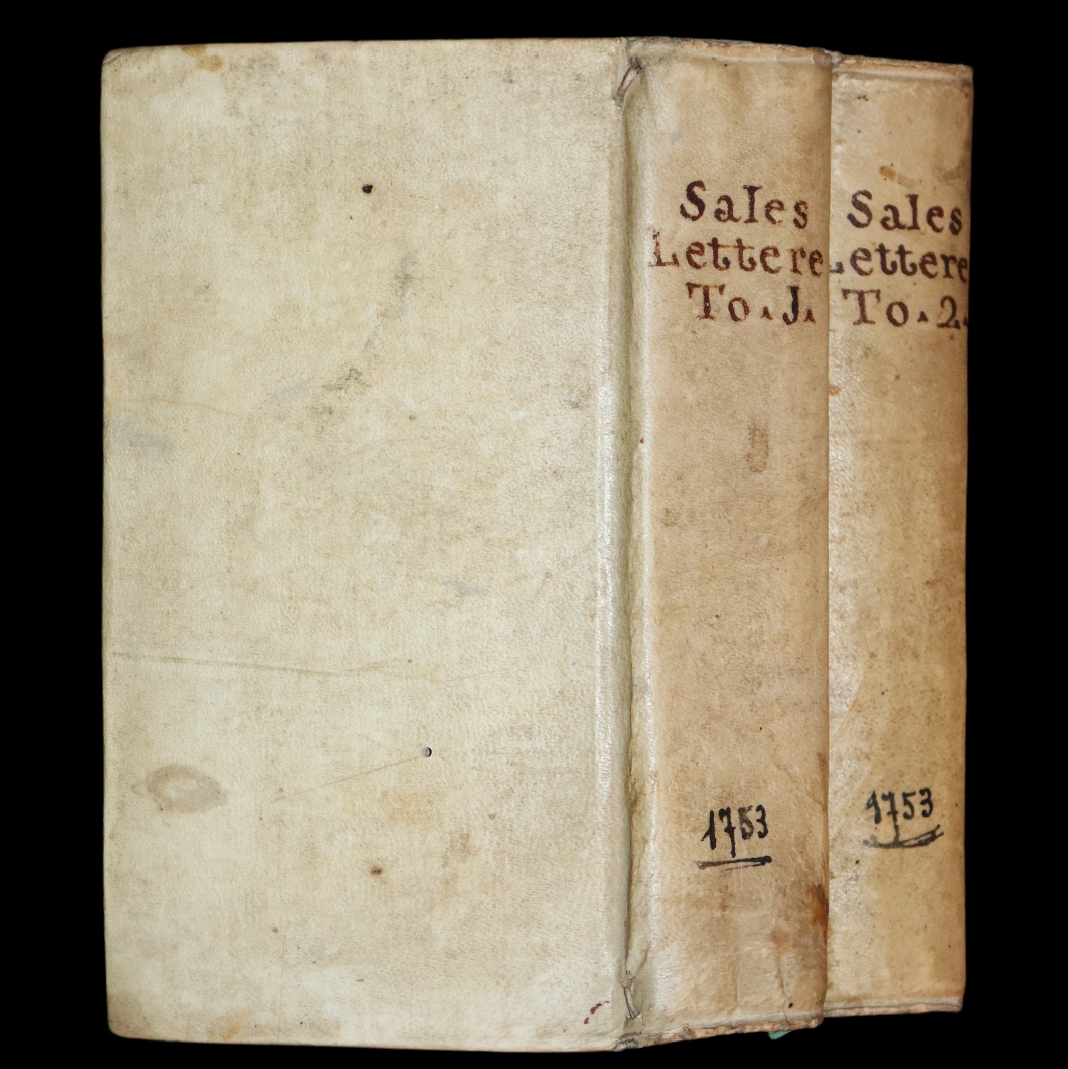 1753 Rare Italian vellum Book set - Spiritual letters of St. Francis d ...