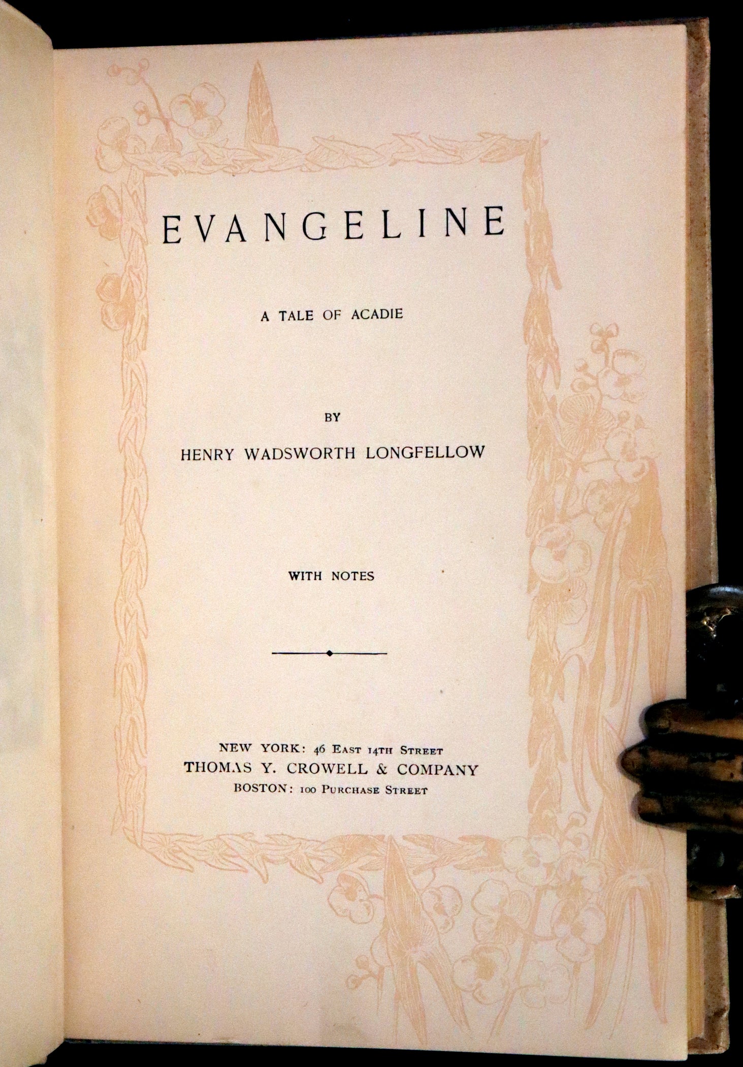 1893 Rare Victorian Book - Evangeline, A tale of Acadie by Henry ...