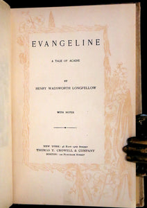 1893 Rare Victorian Book - Evangeline, A tale of Acadie by Henry ...