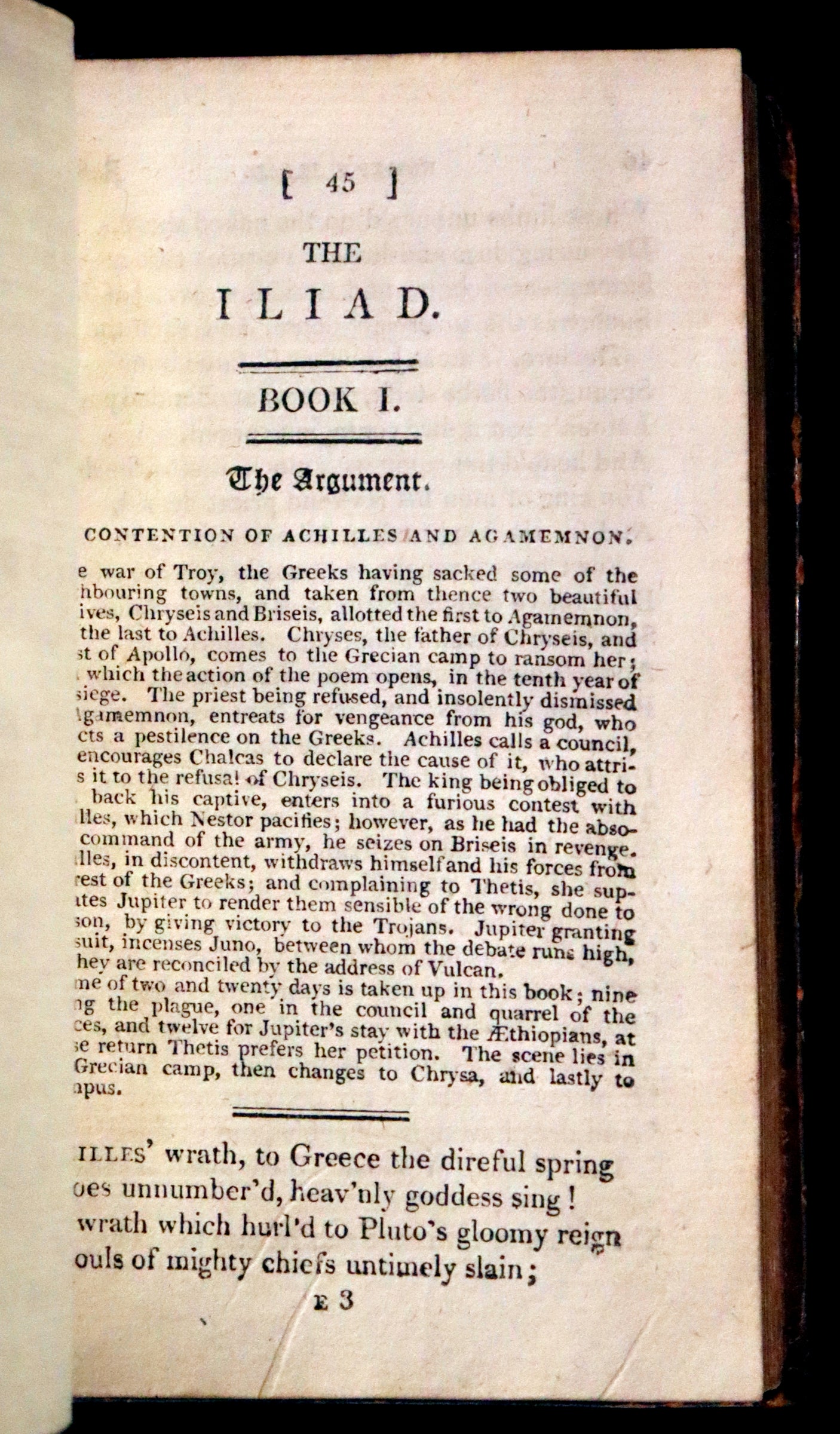 1807 Scarce Complete Book Set - The Odyssey and Iliad by Homer ...