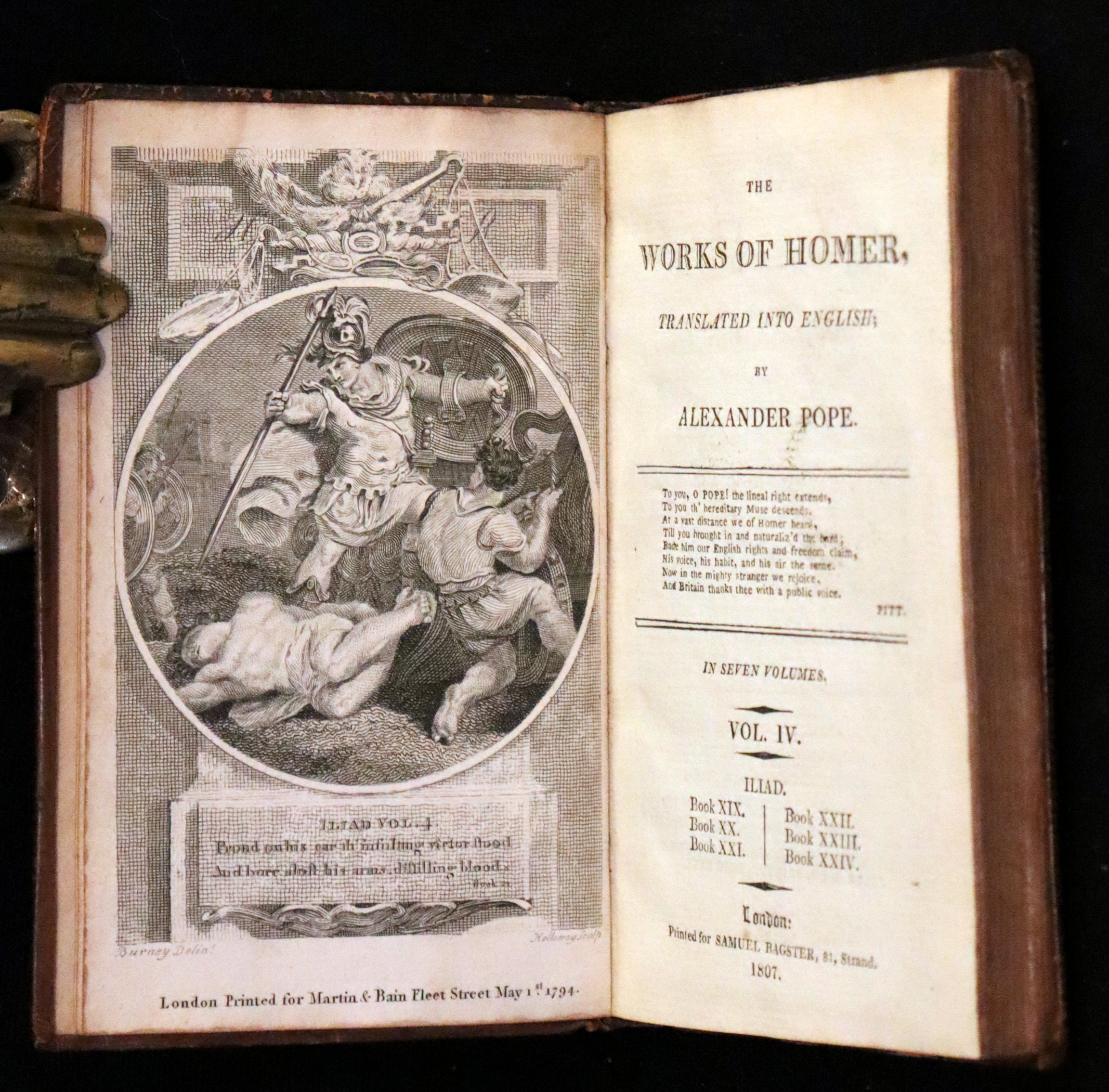 1807 Scarce Complete Book Set - The Odyssey and Iliad by Homer ...