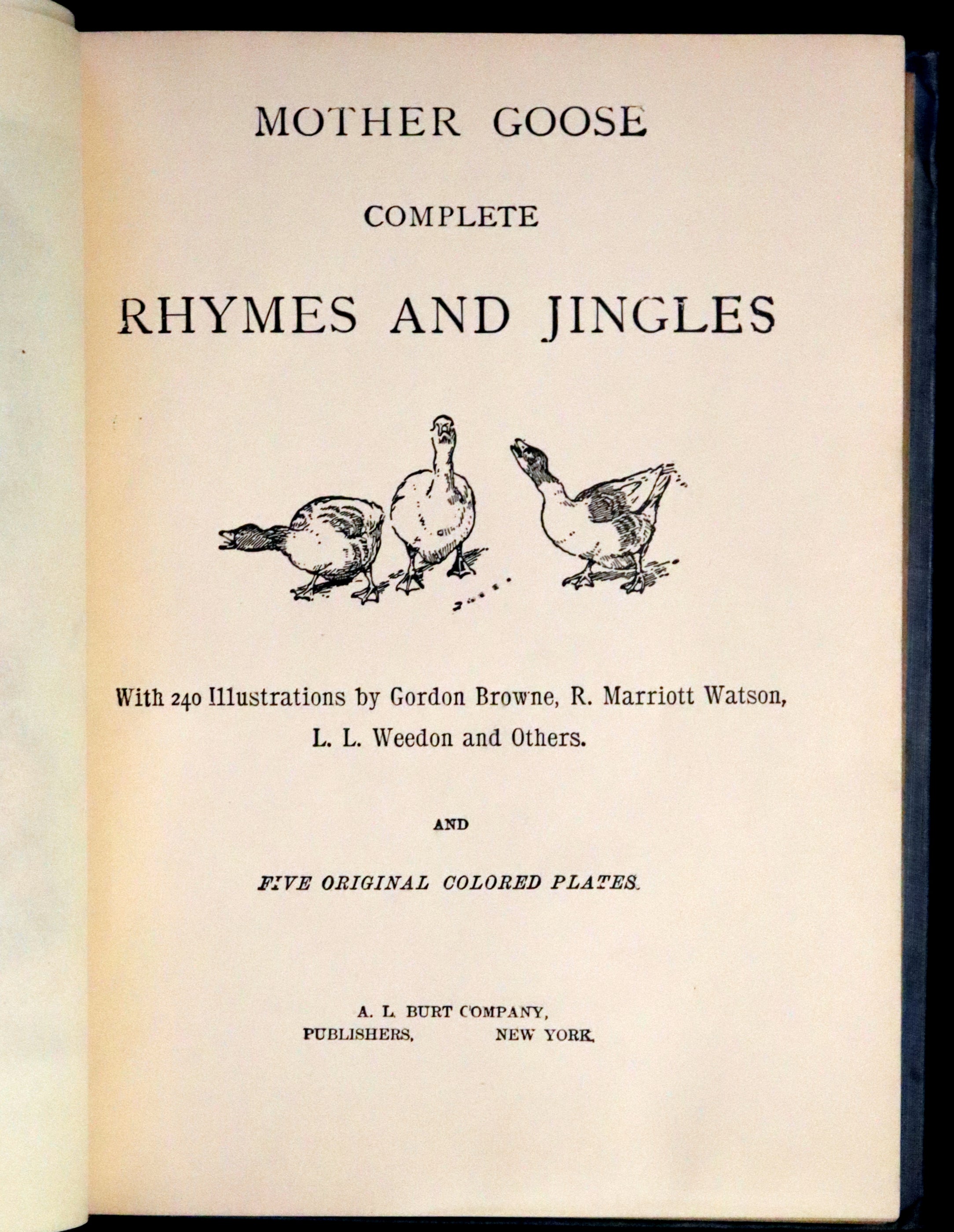 1910 Rare Edition - Mother Goose Complete Rhymes and Jingles ...