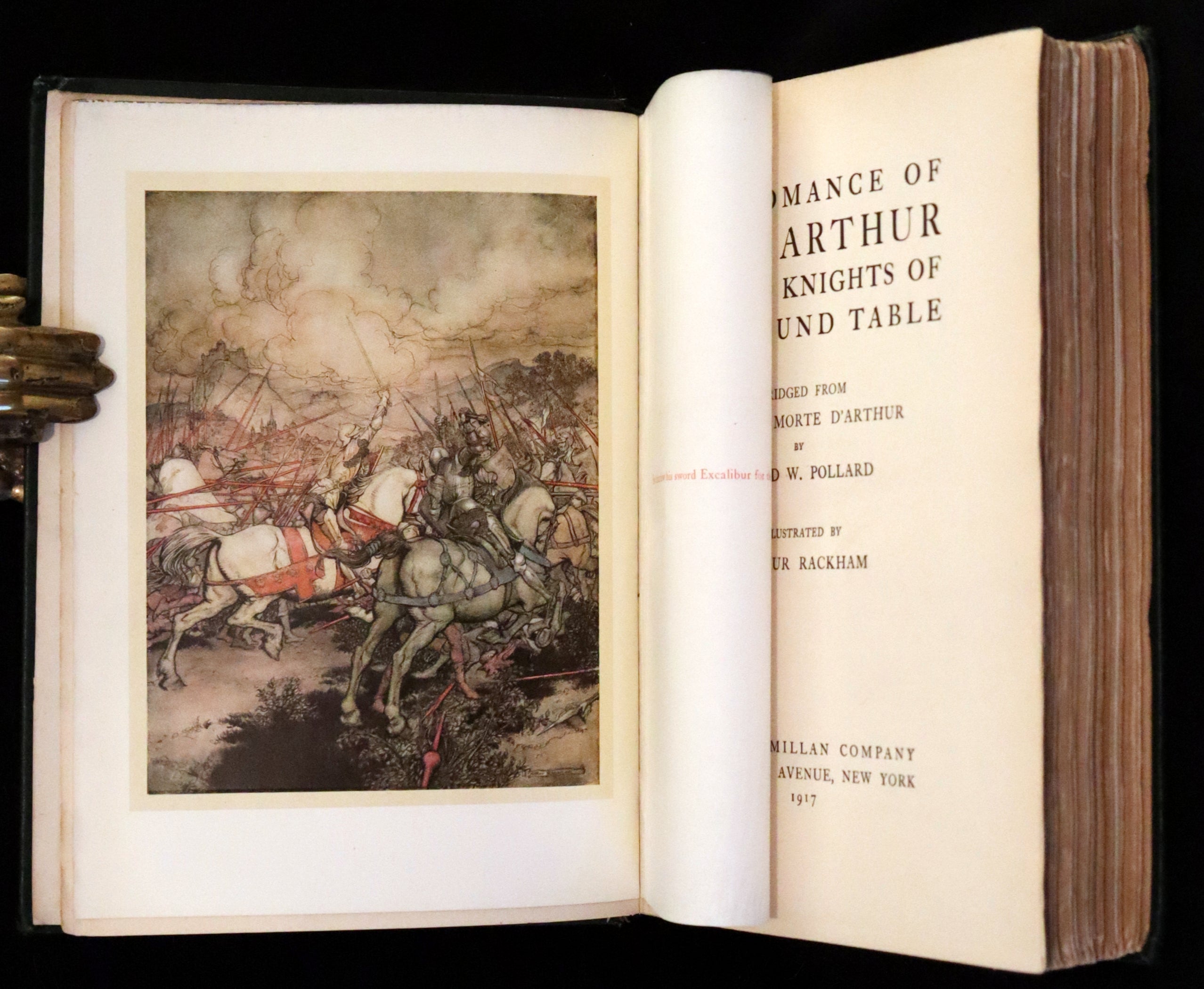 1917 Rare First Edition - Romance of King Arthur and His Knights of th ...