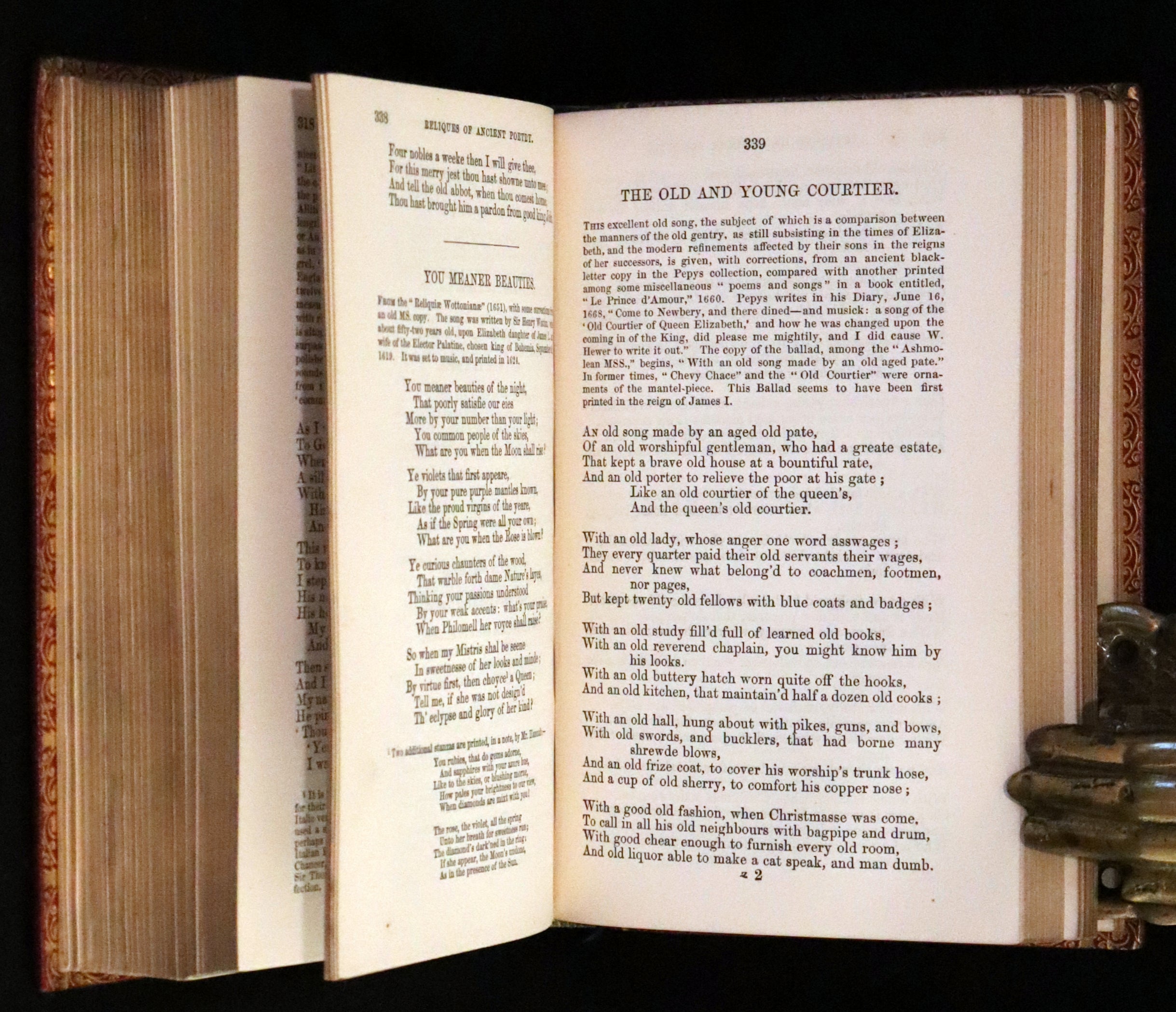 1859 Rare Victorian Book - Reliques of Ancient English Poetry and Old ...