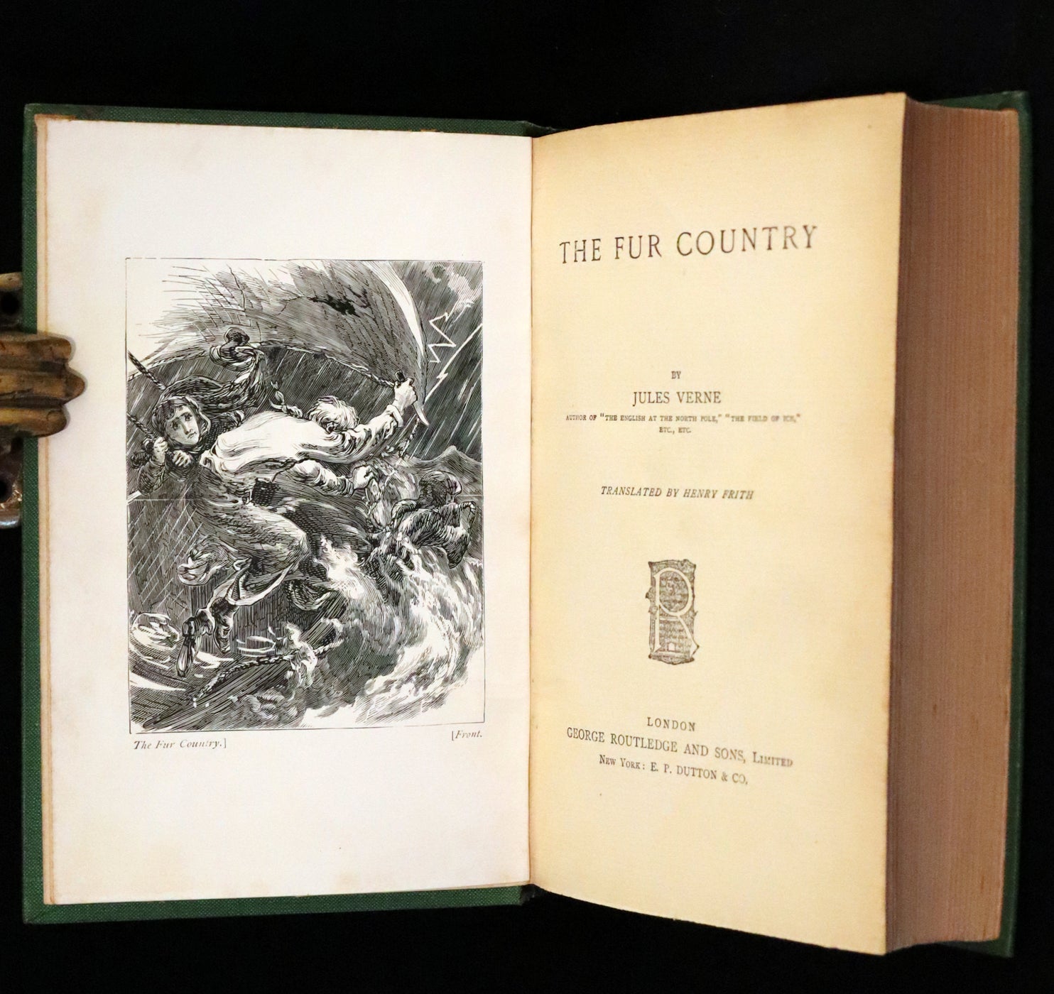 1900 Rare Book - The Fur Country by Jules Verne. Set in the polar ...
