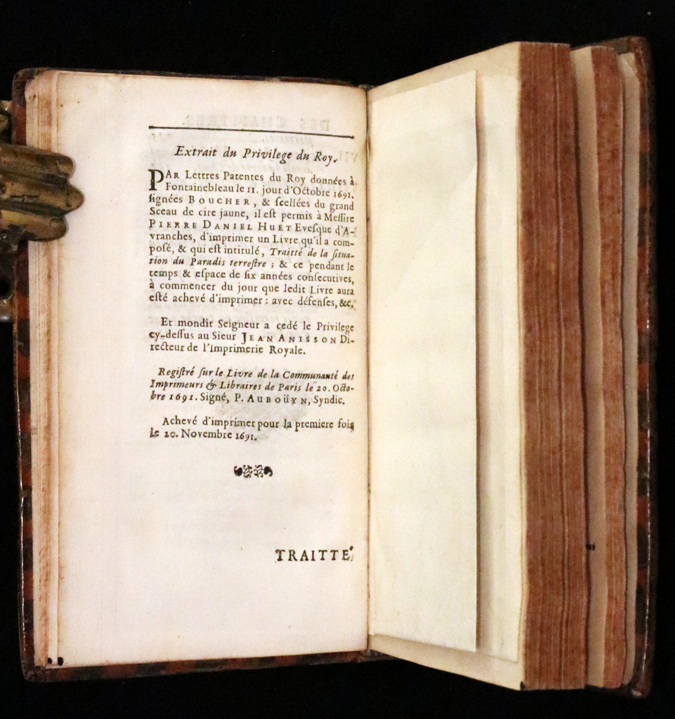 1691 Rare French First Edition - Treatise on the Location of the ...