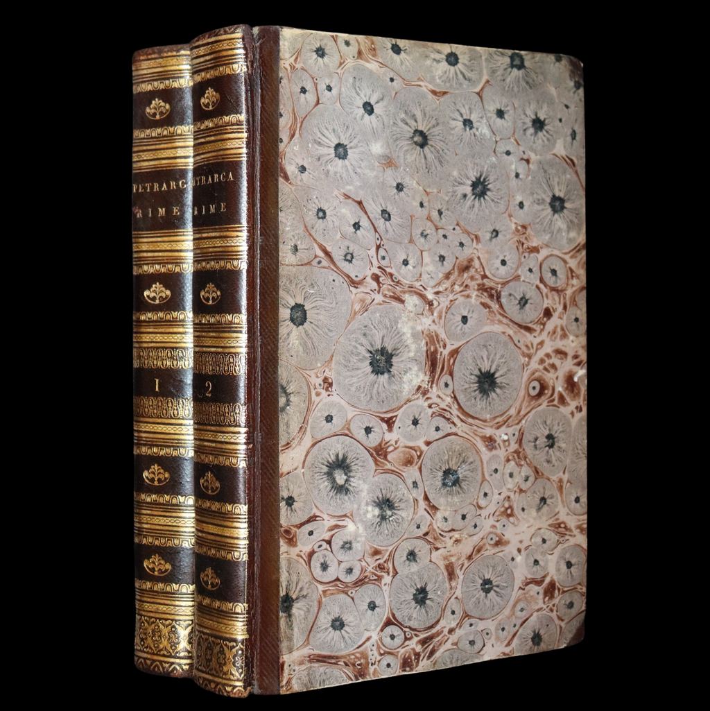 1821 Scarce Italian Book set - Le Rime di Francesco Petrarca, Petrarch ...