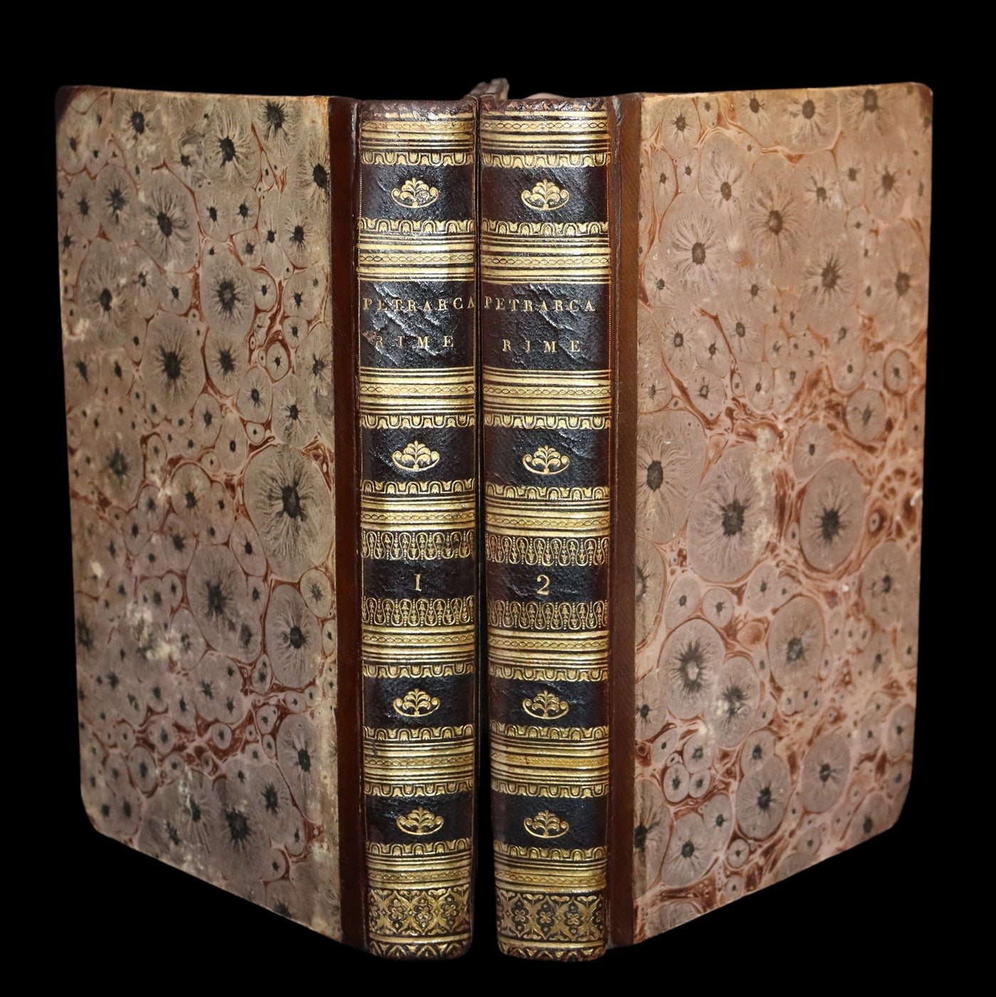 1821 Scarce Italian Book set - Le Rime di Francesco Petrarca, Petrarch ...