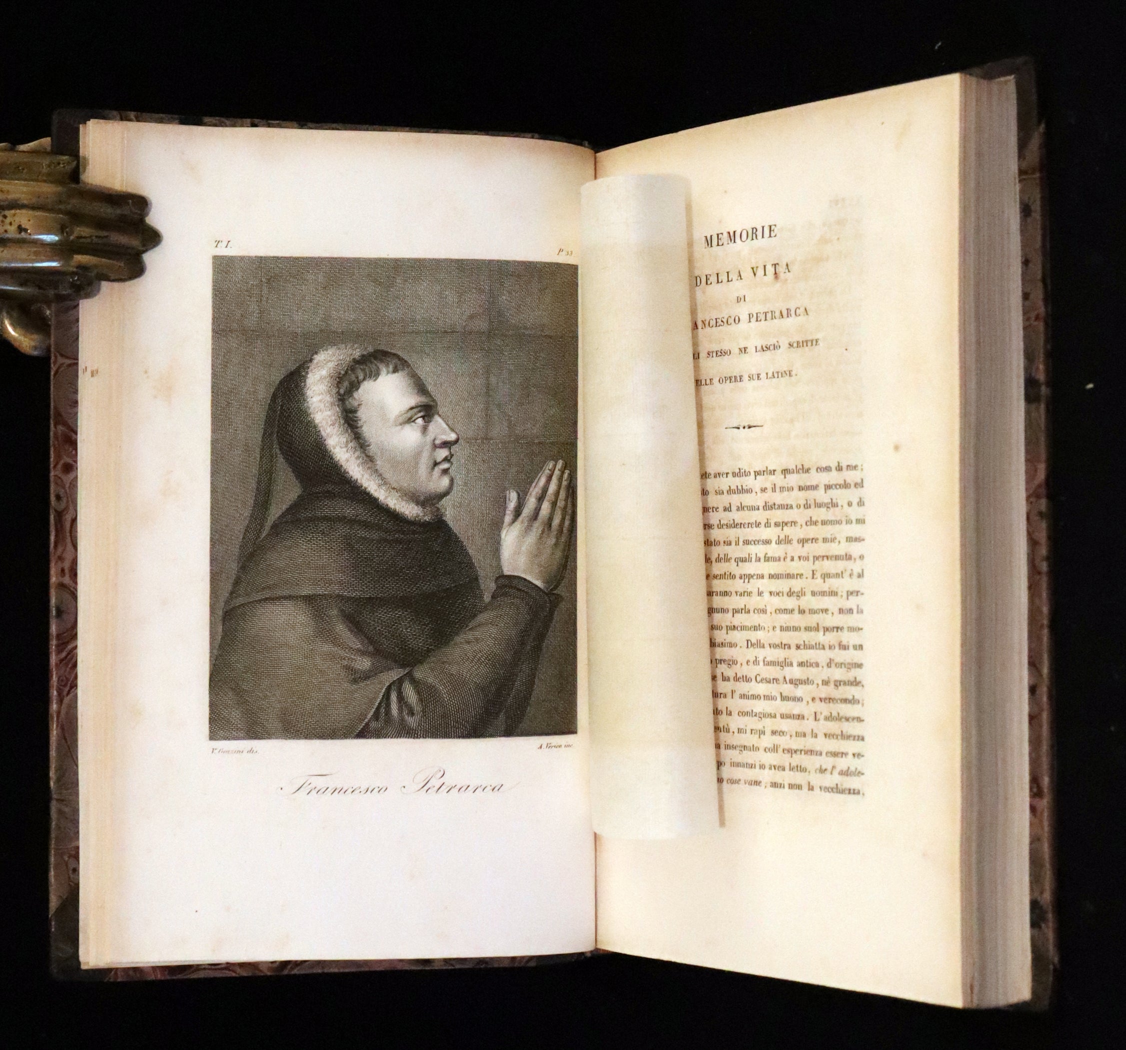 1821 Scarce Italian Book set - Le Rime di Francesco Petrarca, Petrarch ...