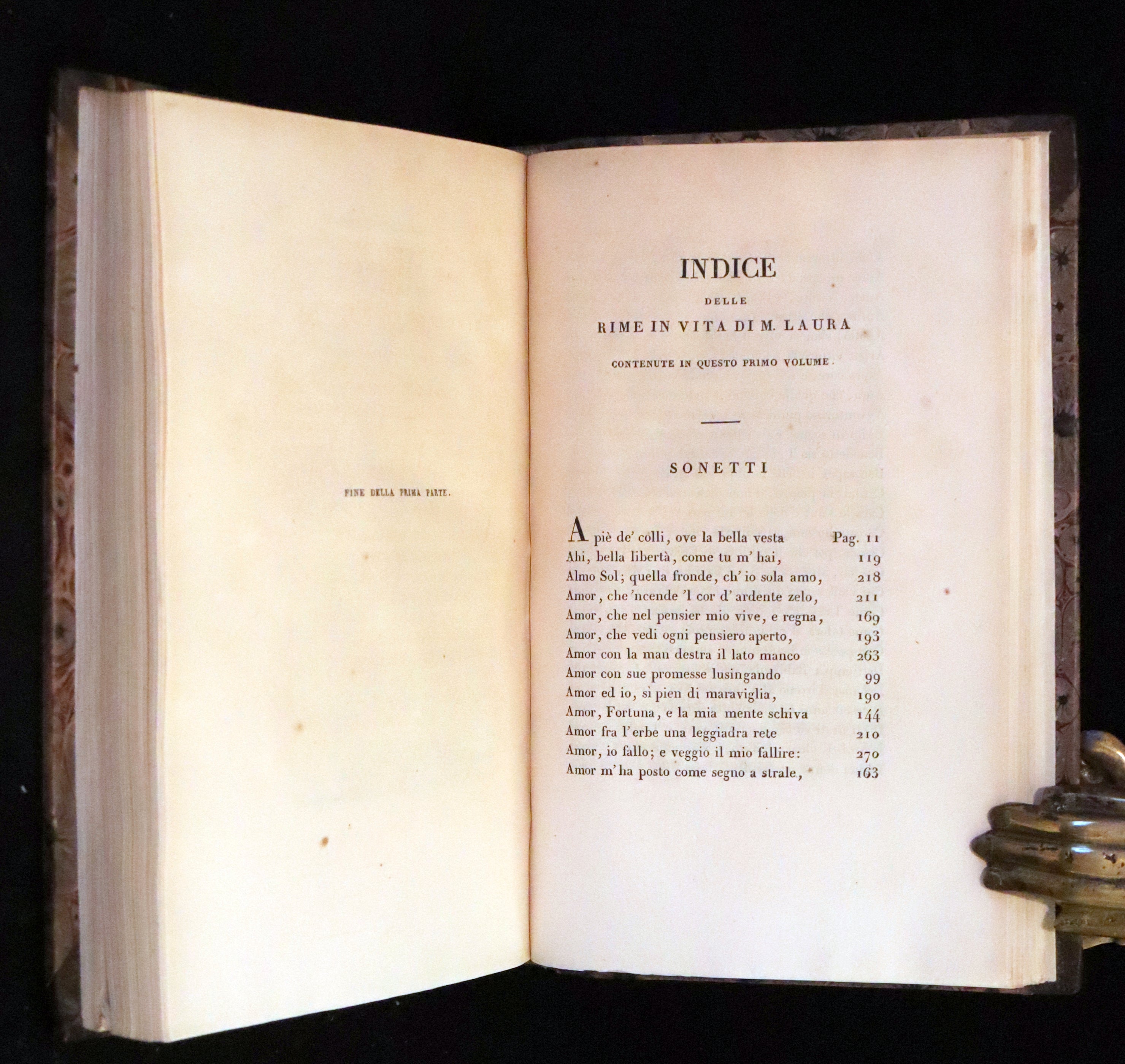 1821 Scarce Italian Book set - Le Rime di Francesco Petrarca, Petrarch ...
