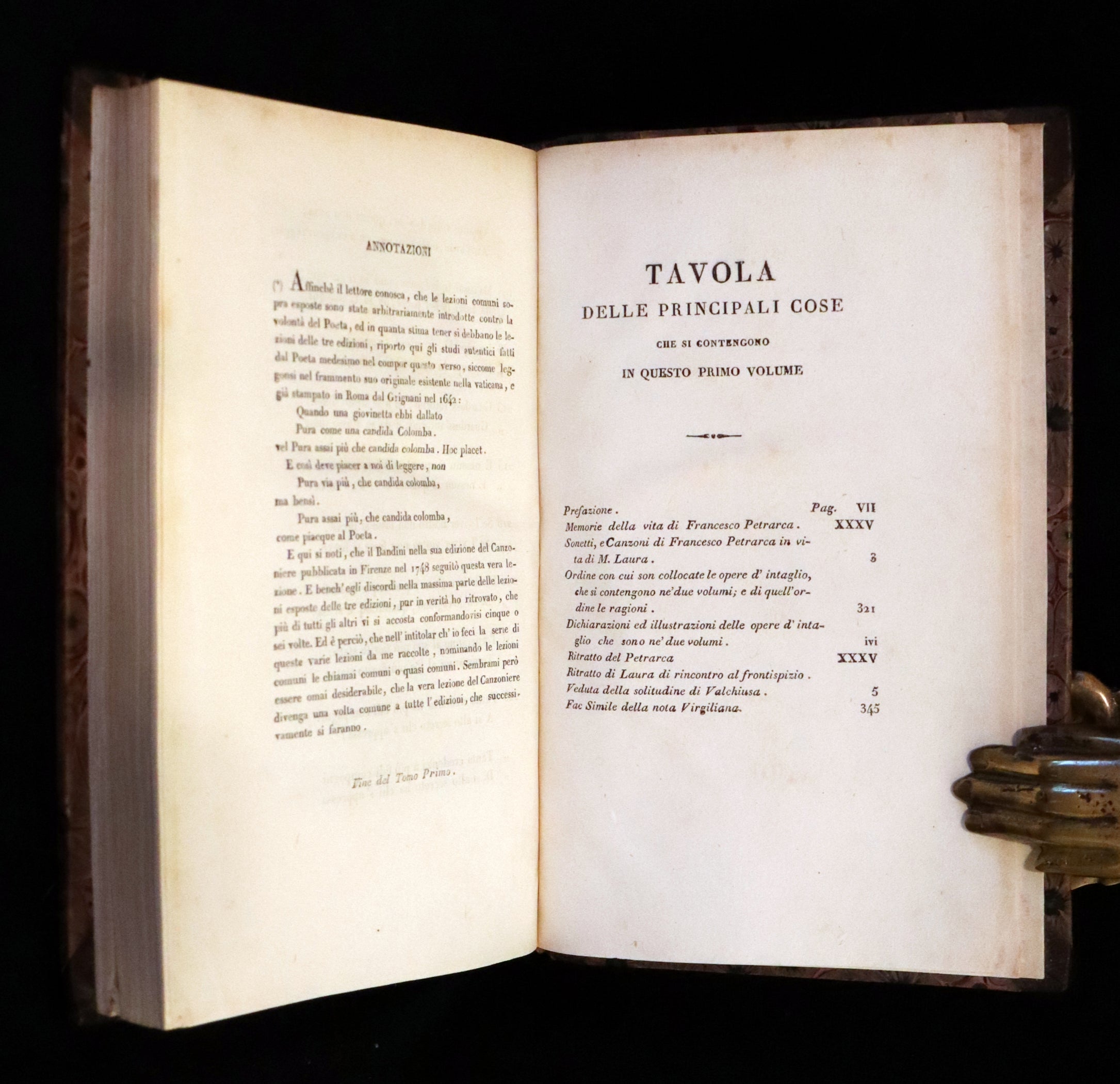 1821 Scarce Italian Book set - Le Rime di Francesco Petrarca, Petrarch ...