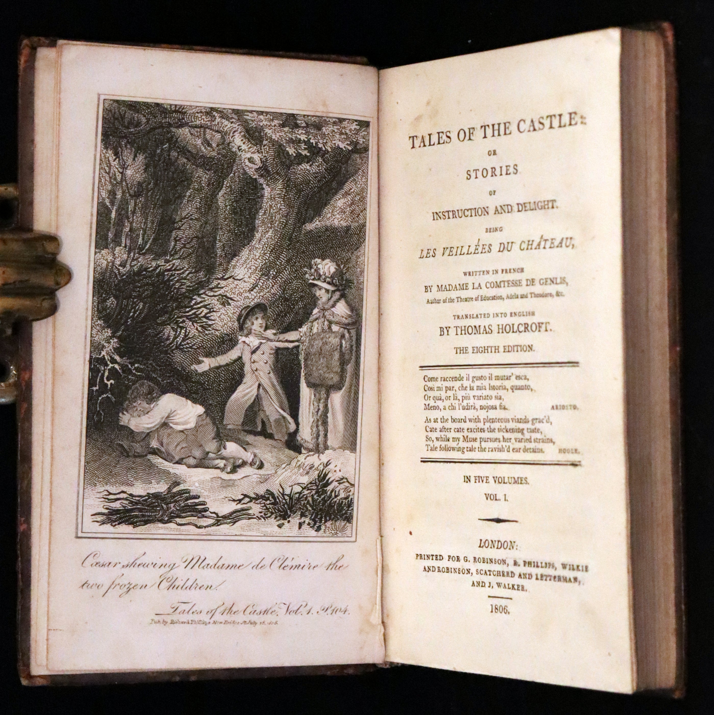 1806 Rare Book Set - Tales of the Castle: or Stories of Instruction and ...