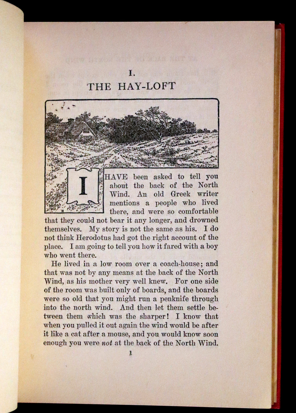1909 Rare Book - At the Back of the North Wind illustrated by Maria L ...